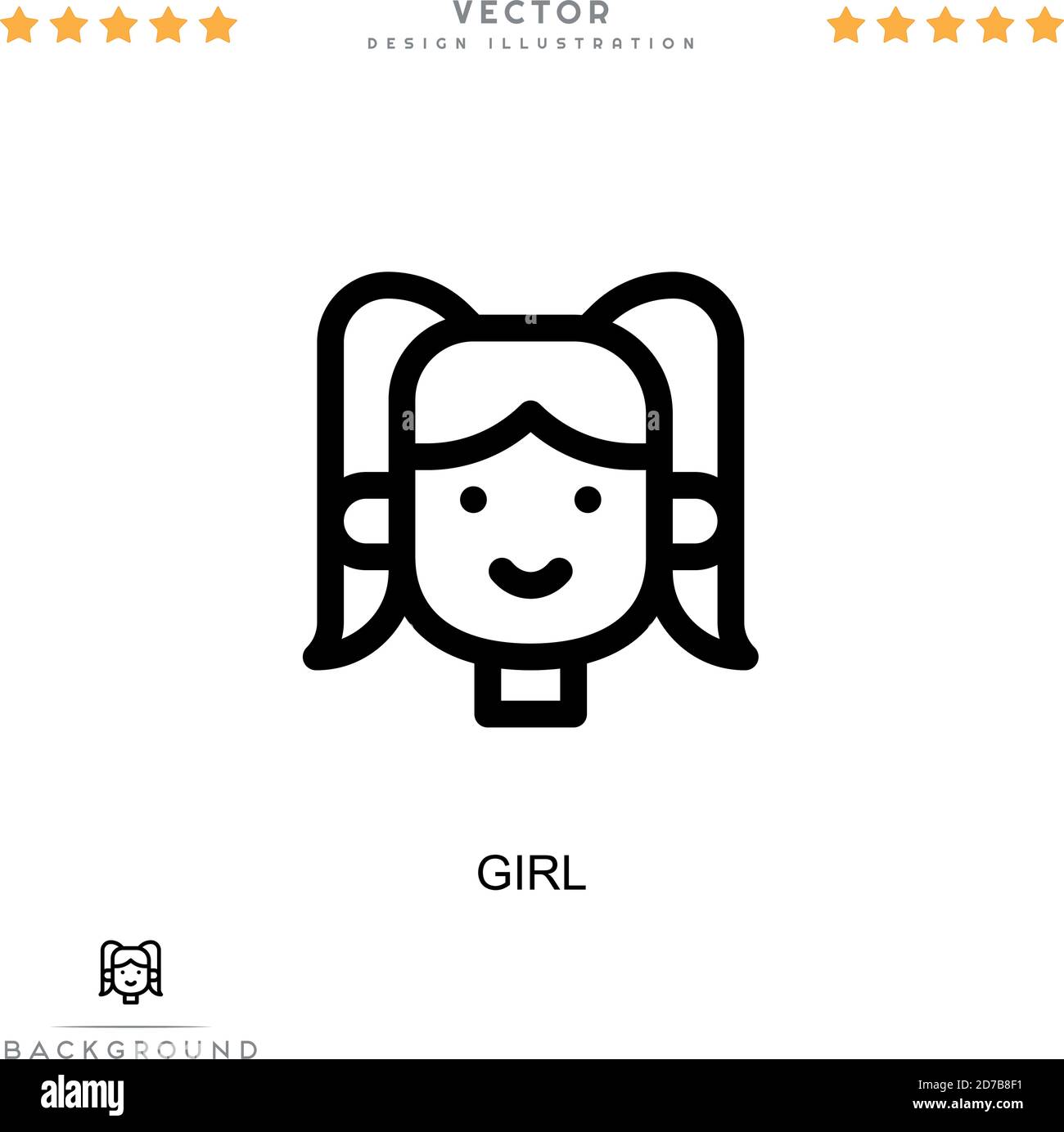 Girl icon. Simple element from digital disruption collection. Line Girl ...