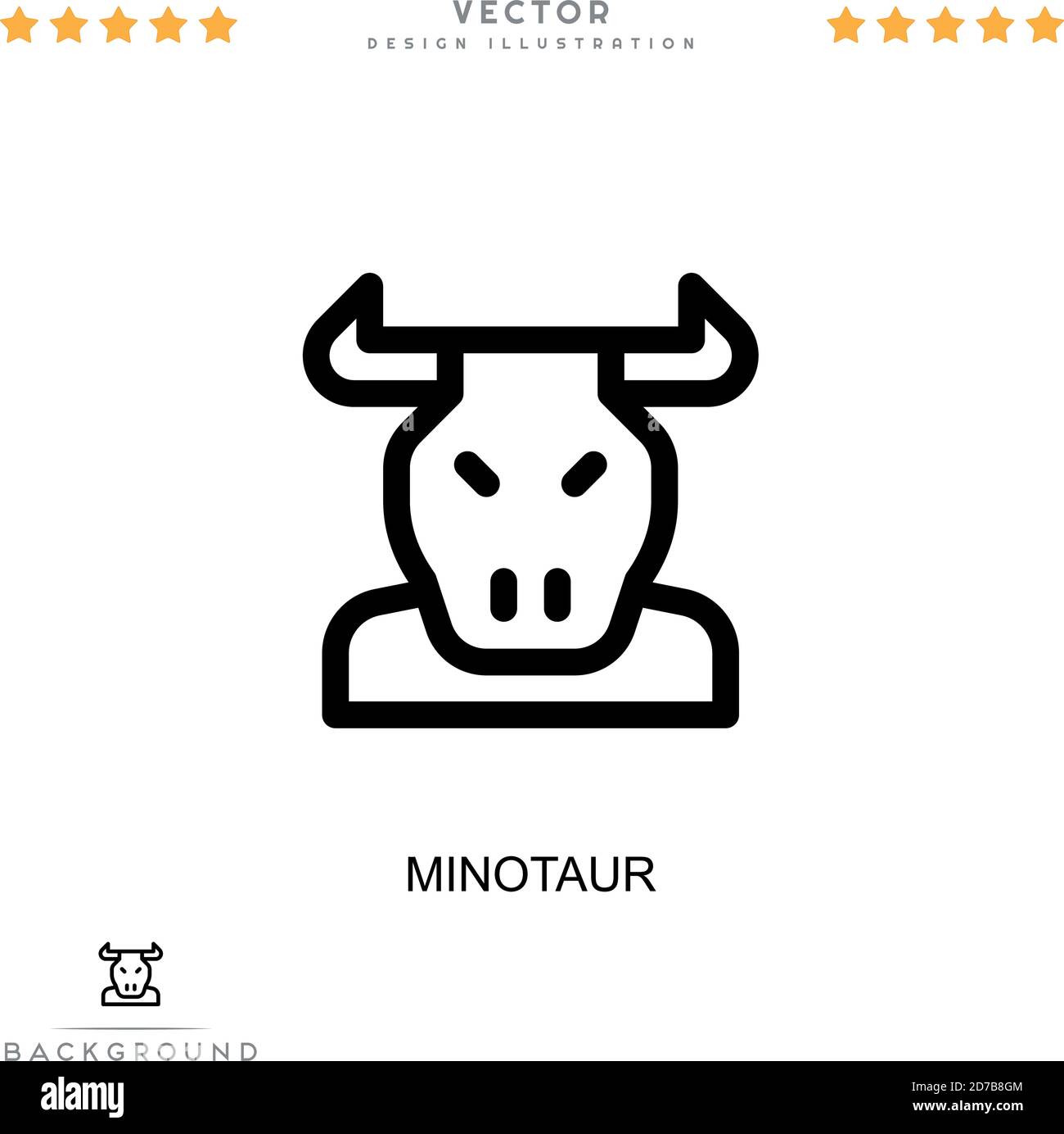 Minotaur icon. Simple element from digital disruption collection. Line ...