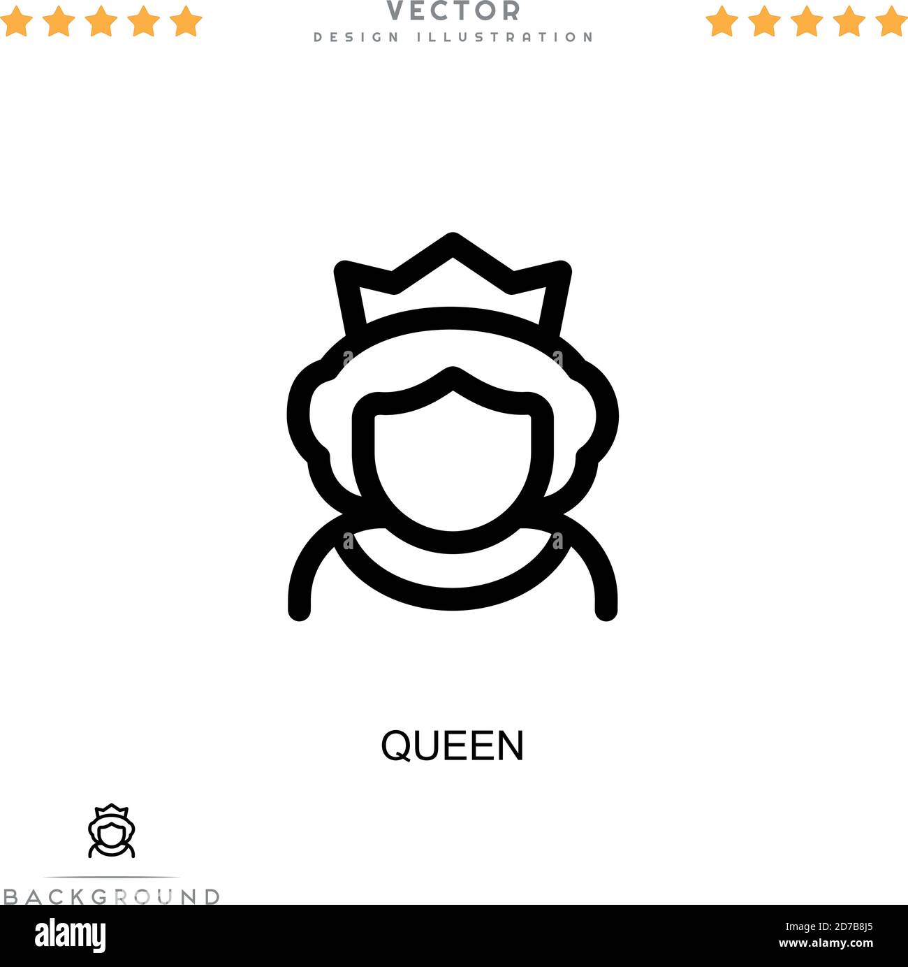Queen icon. Simple element from digital disruption collection. Line ...