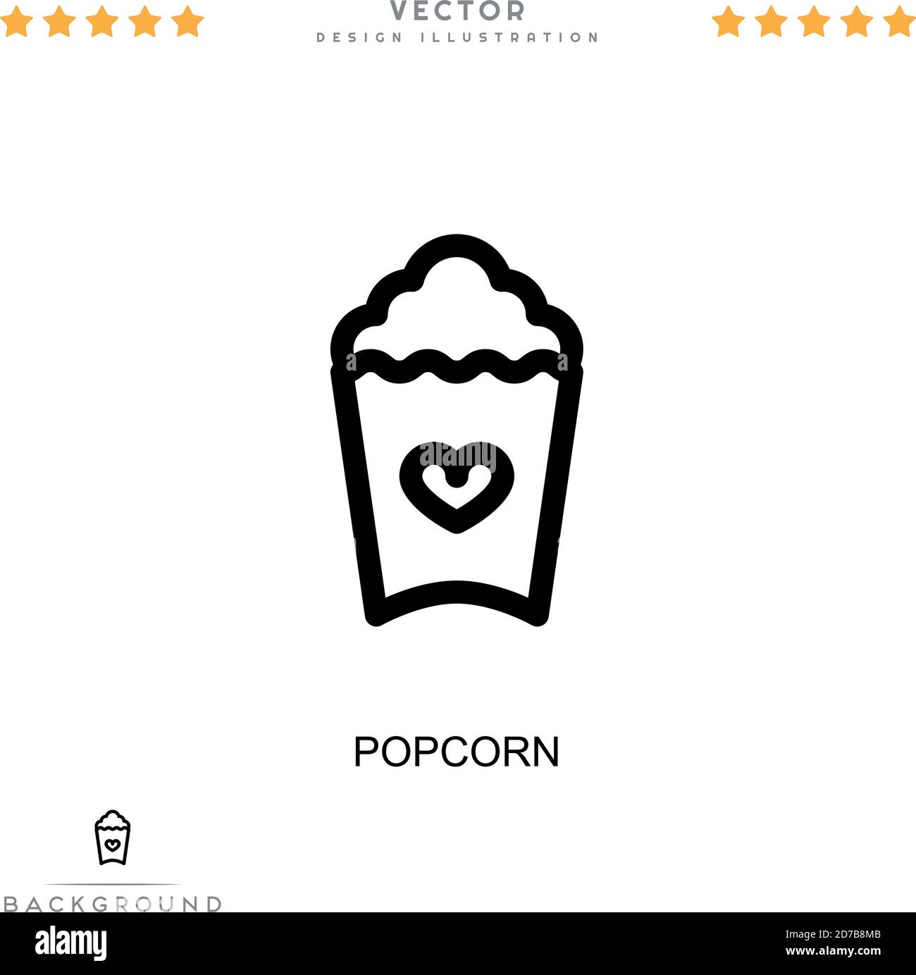 Popcorn icon. Simple element from digital disruption collection. Line ...