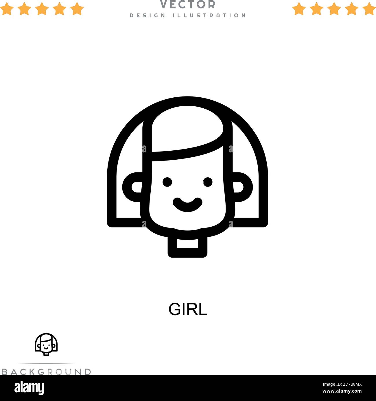Girl icon. Simple element from digital disruption collection. Line Girl ...