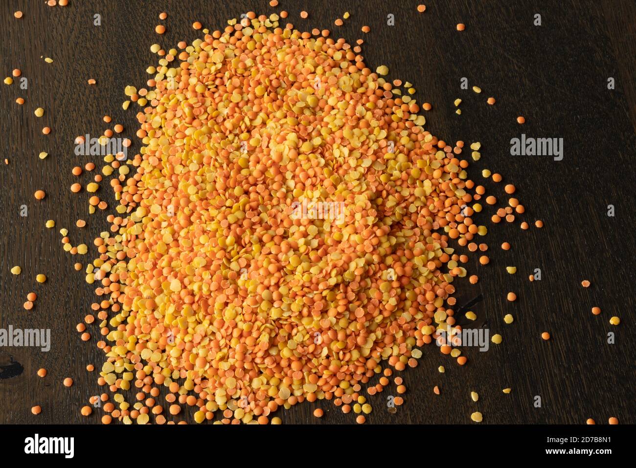 Yellow and red lentils healthy vegetarian food ingredients full of ...