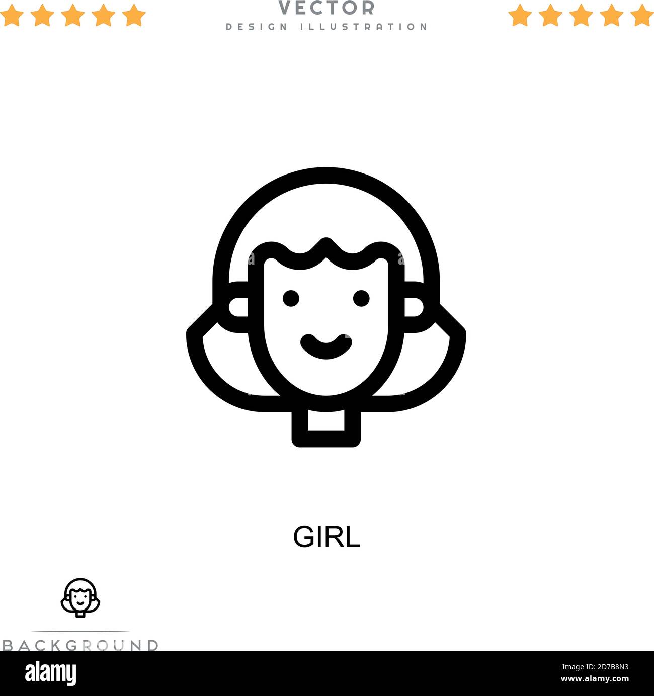 Girl icon. Simple element from digital disruption collection. Line Girl ...