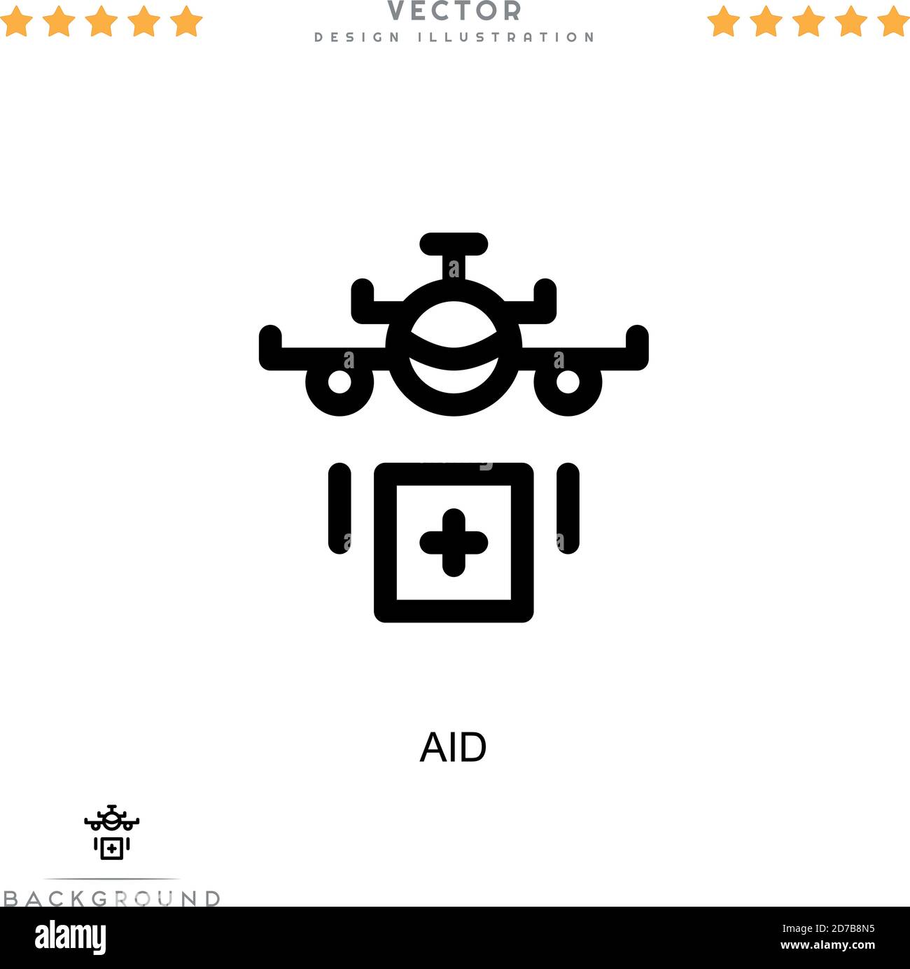 Aid icon. Simple element from digital disruption collection. Line Aid ...