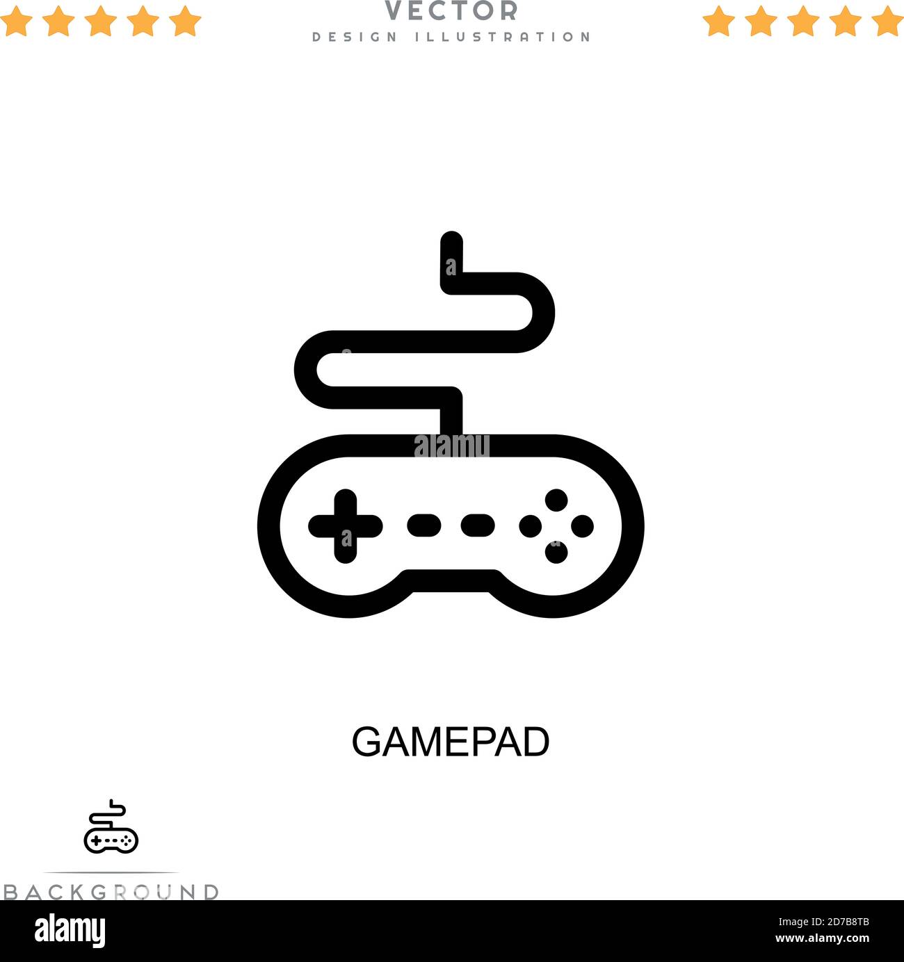 Gamepad icon. Simple element from digital disruption collection. Line ...