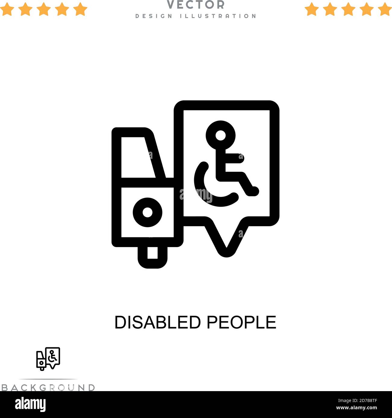 Disabled people icon. Simple element from digital disruption collection ...