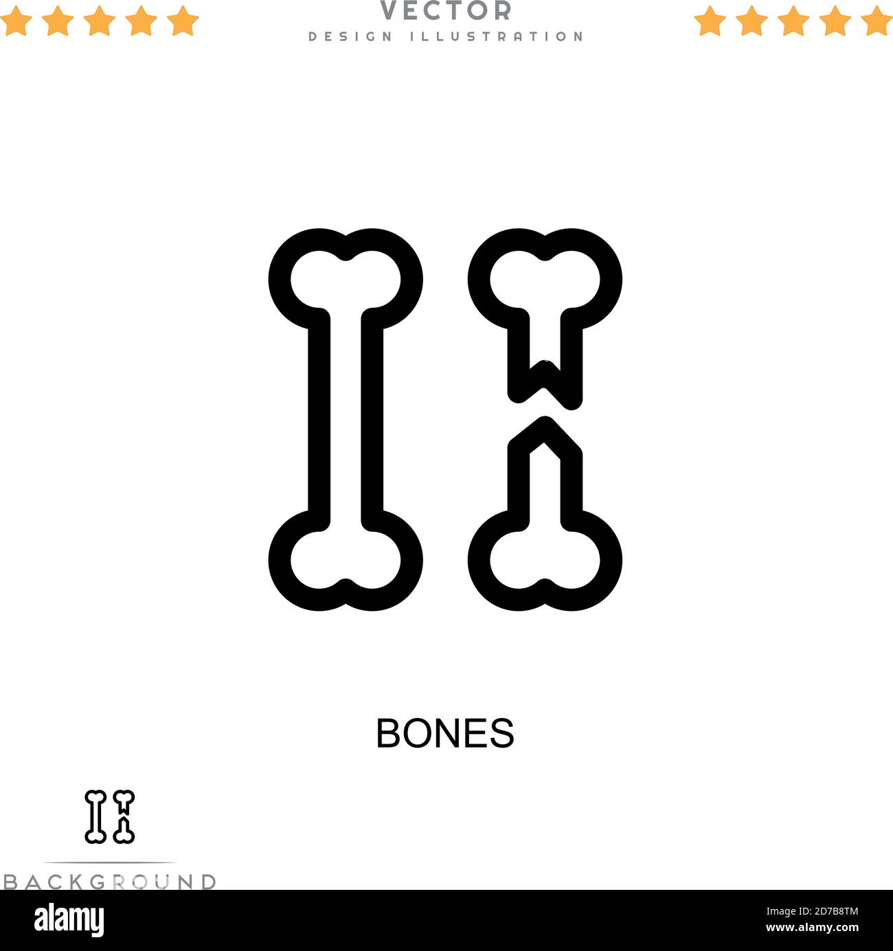 Bones icon. Simple element from digital disruption collection. Line ...