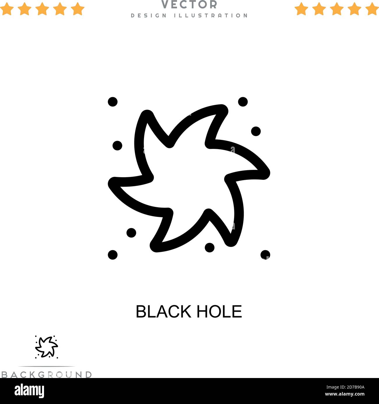 Black hole icon. Simple element from digital disruption collection ...