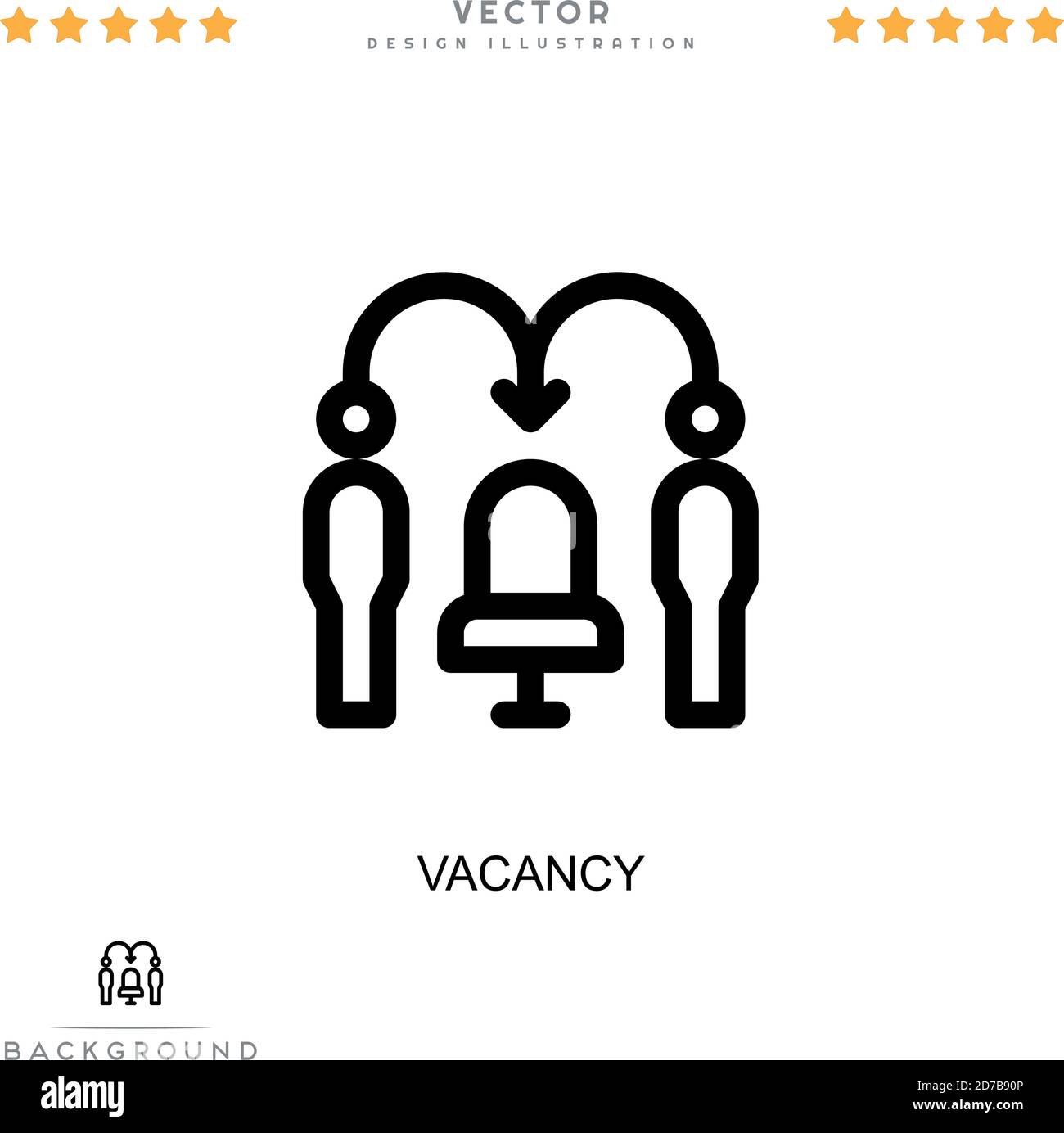 Vacancy icon. Simple element from digital disruption collection. Line ...