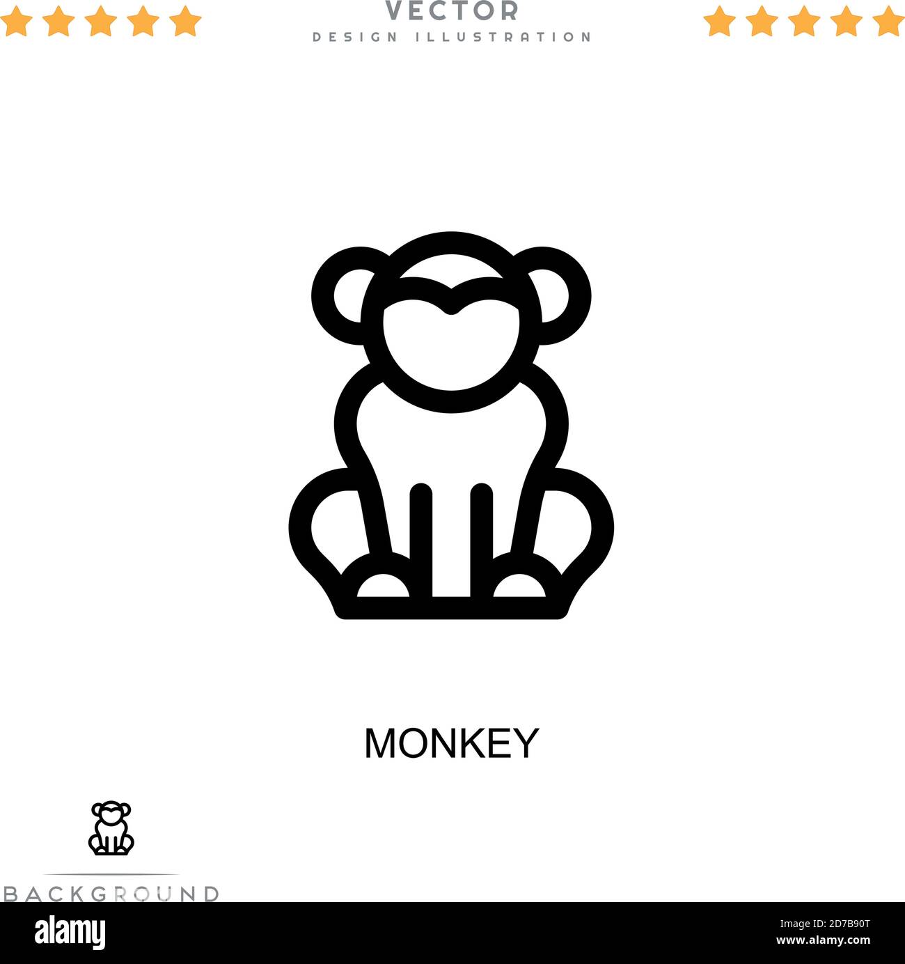 Monkey icon. Simple element from digital disruption collection. Line ...