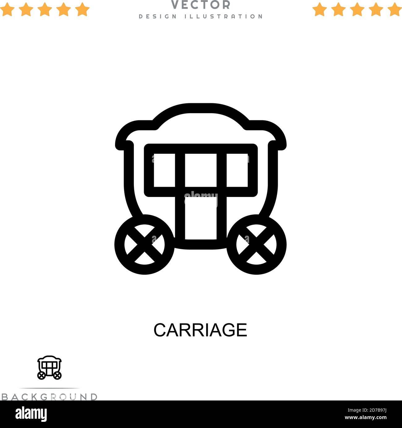 Carriage icon. Simple element from digital disruption collection. Line ...