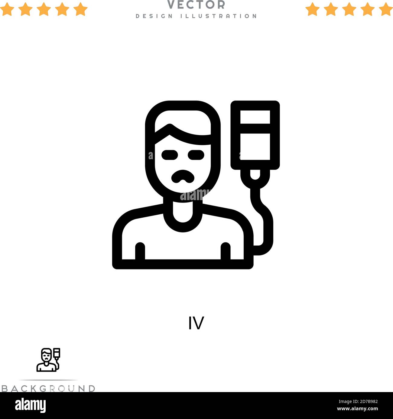 Iv icon. Simple element from digital disruption collection. Line Iv ...
