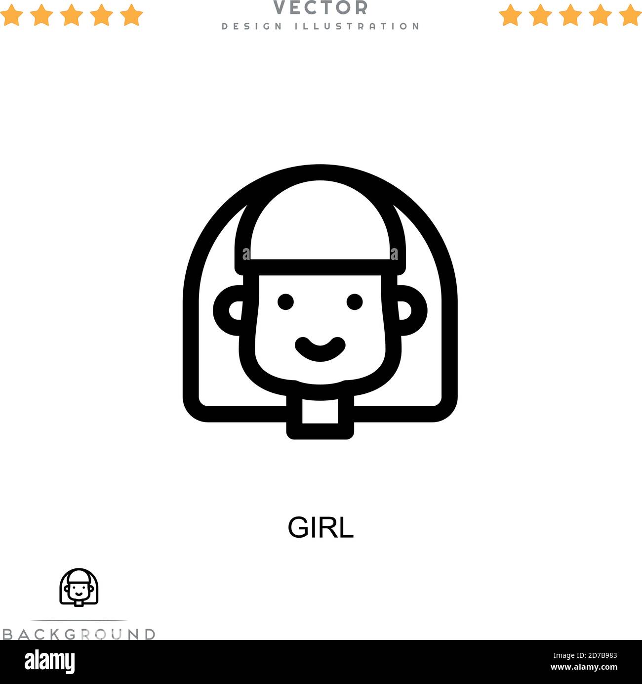 Girl icon. Simple element from digital disruption collection. Line Girl ...