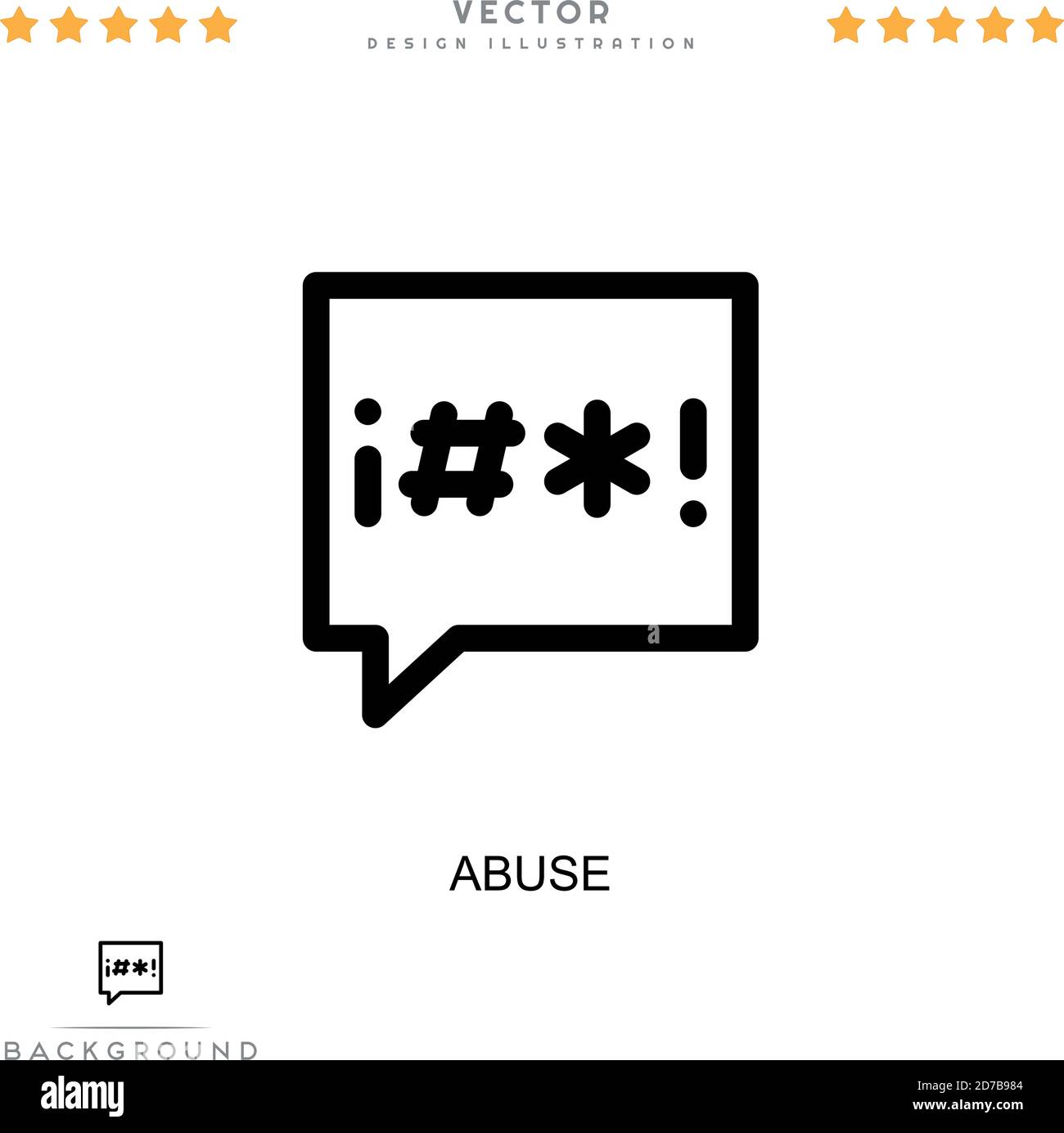 Abuse icon. Simple element from digital disruption collection. Line ...