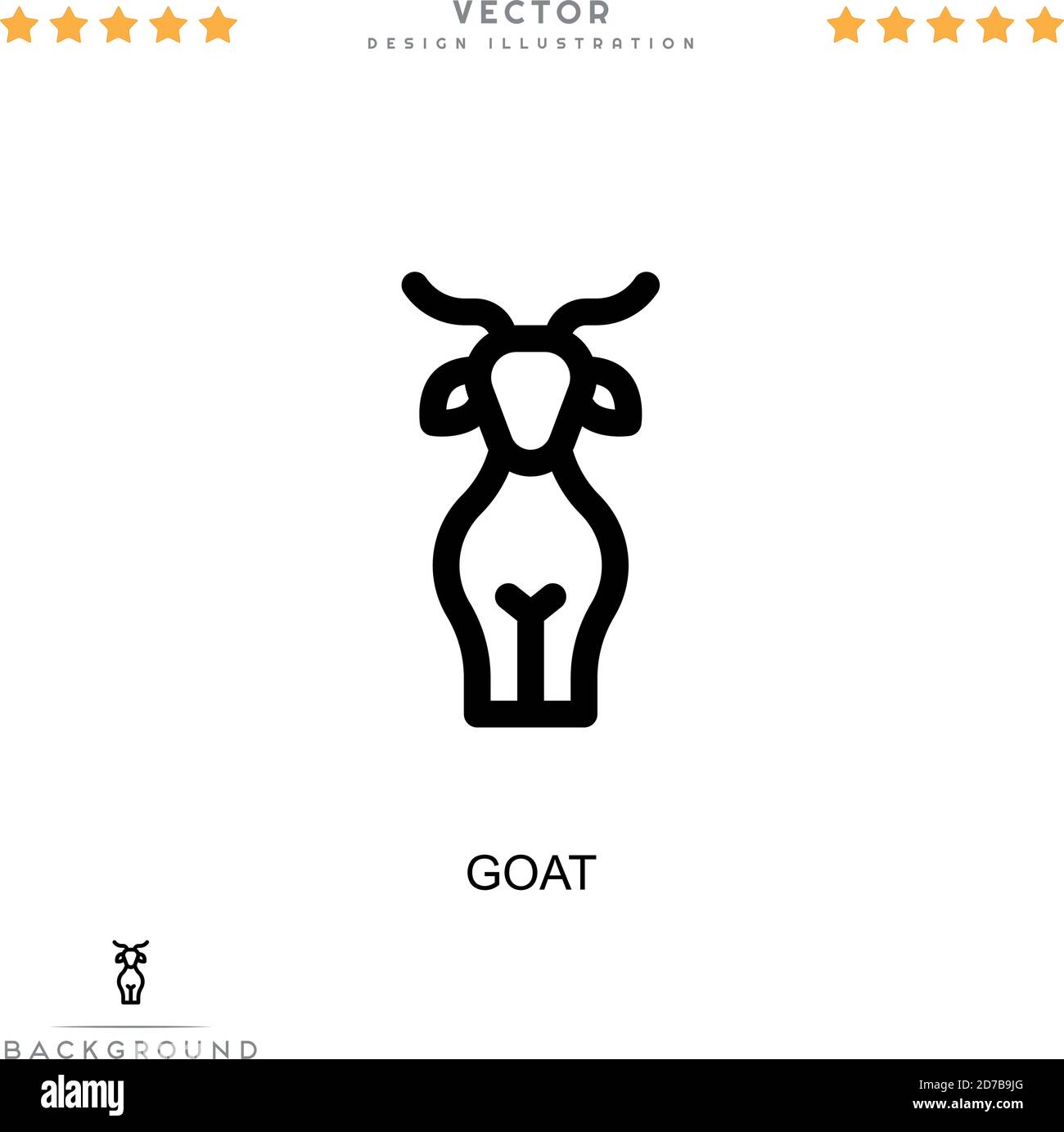 Goat icon. Simple element from digital disruption collection. Line Goat ...