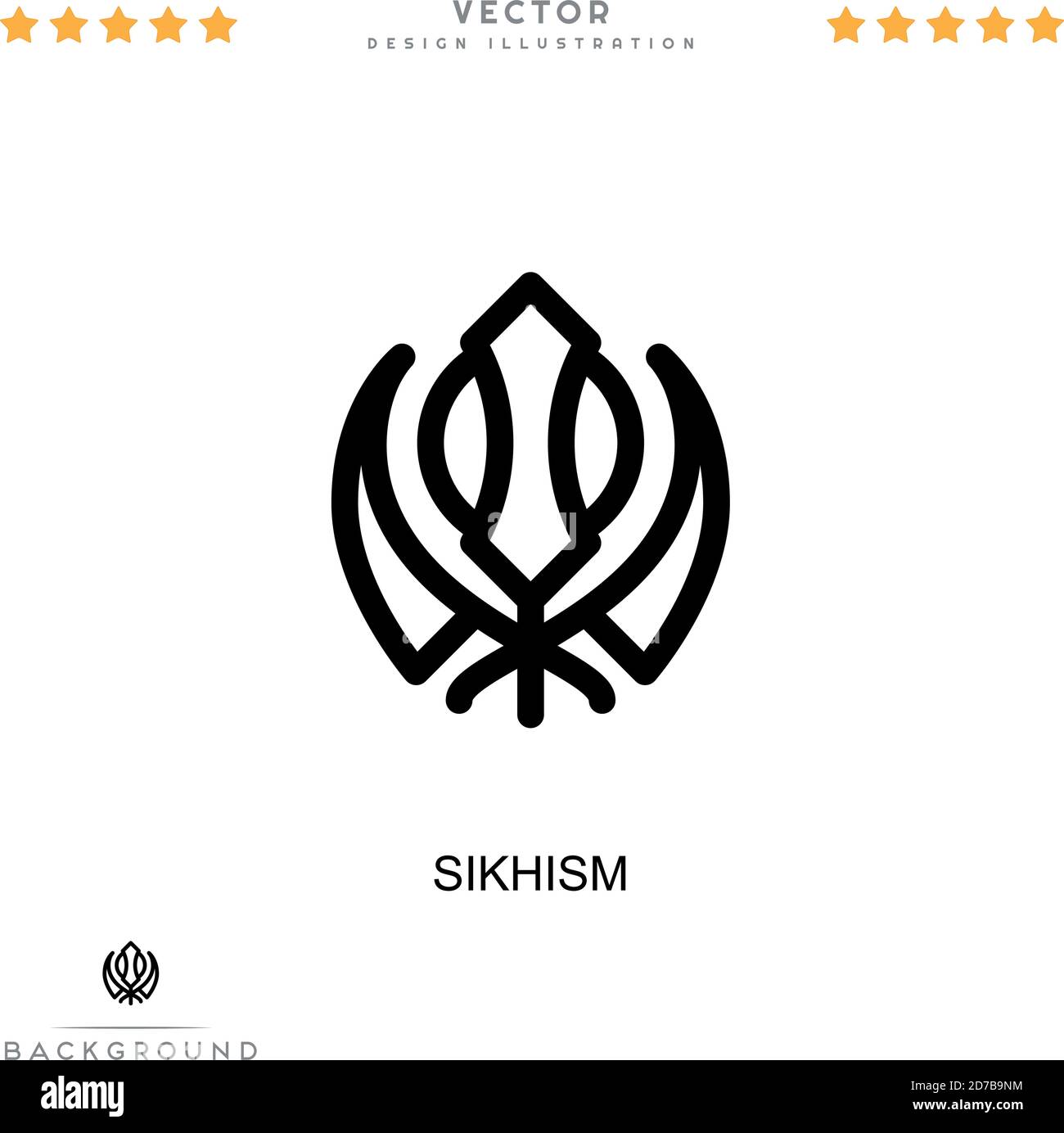 Sikhism icon. Simple element from digital disruption collection. Line ...