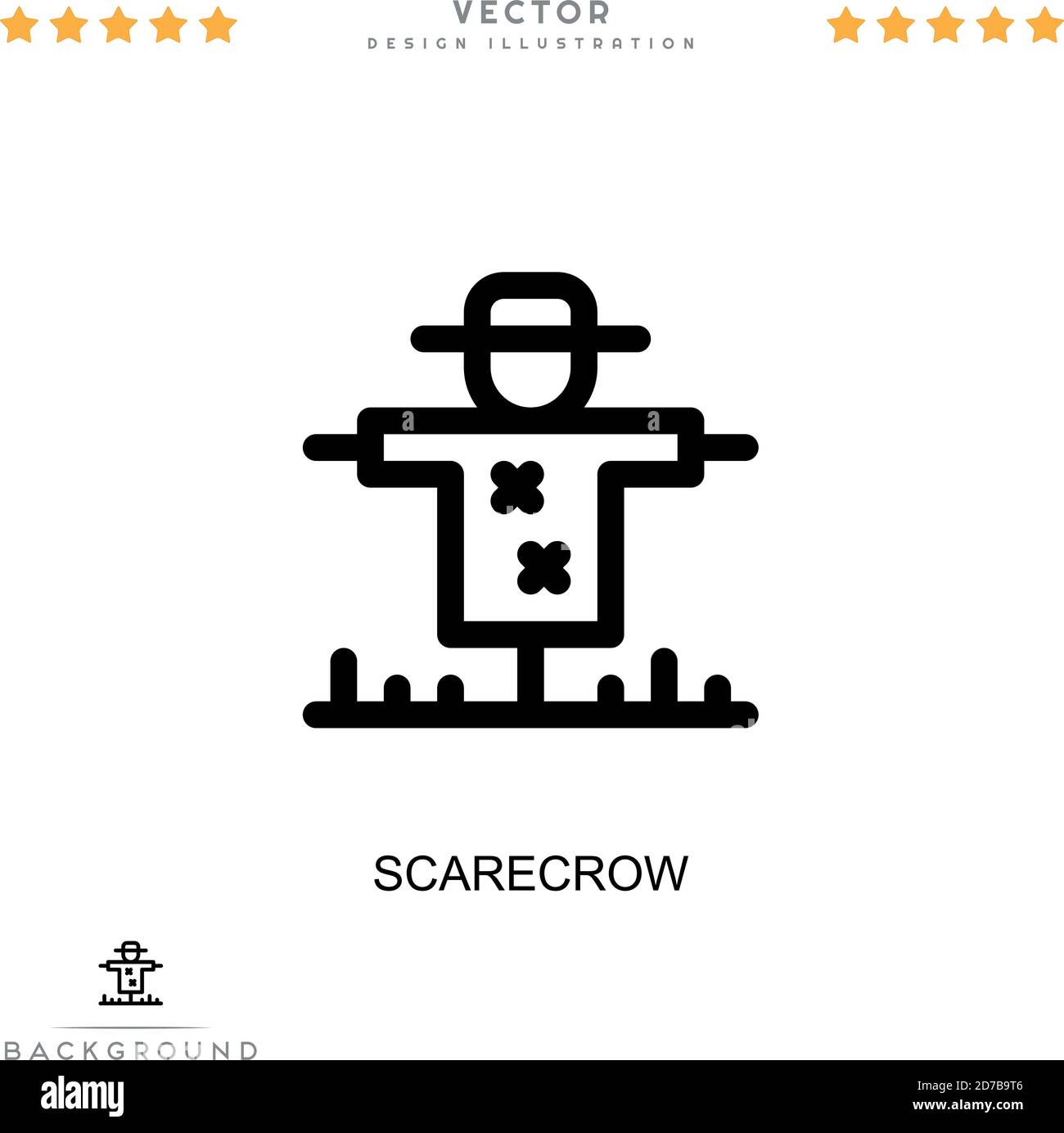 Scarecrow icon. Simple element from digital disruption collection. Line ...