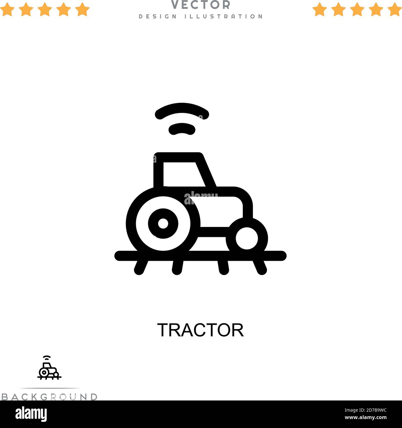 Tractor icon. Simple element from digital disruption collection. Line ...