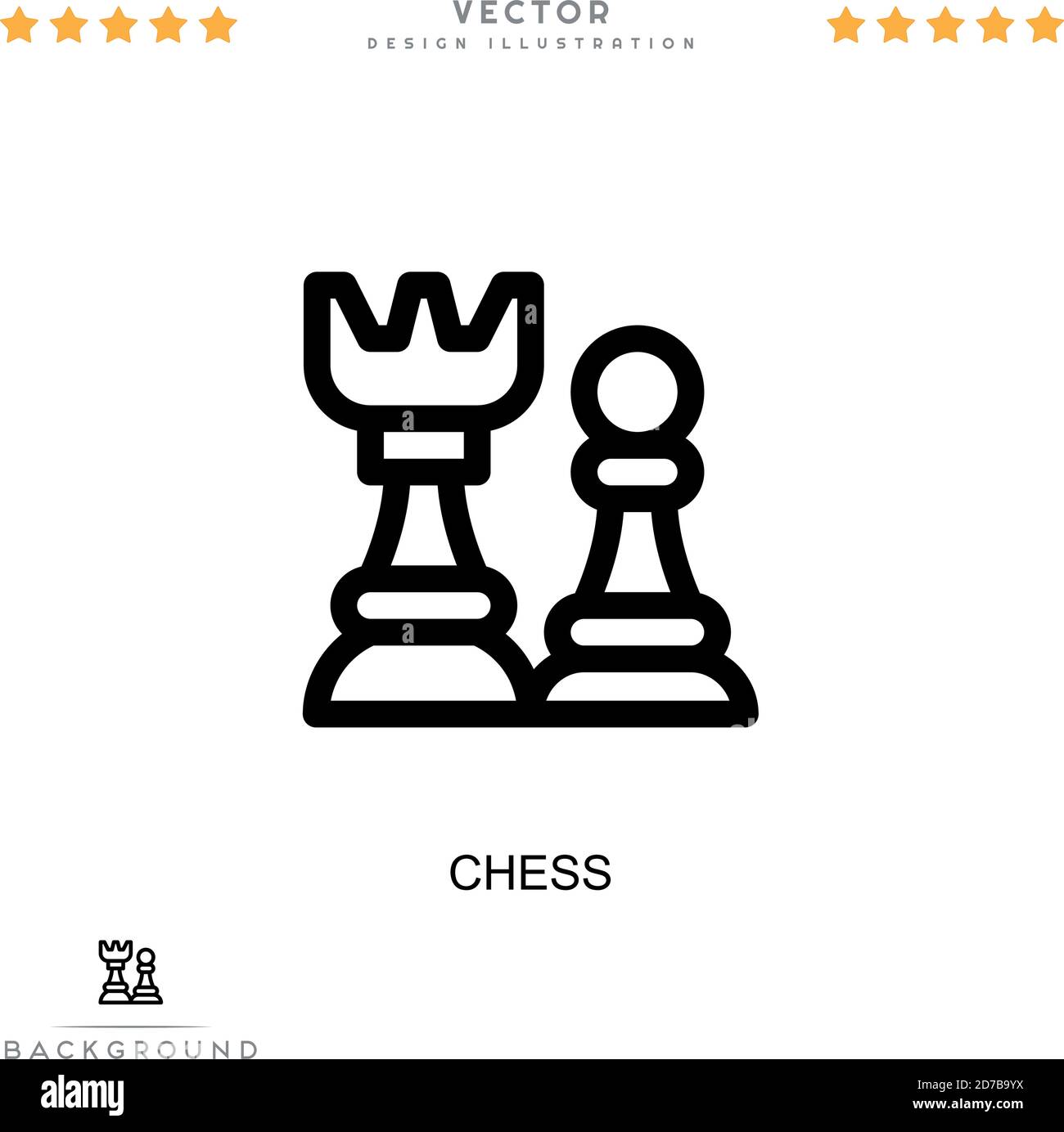 Chess icon. Simple element from digital disruption collection. Line ...