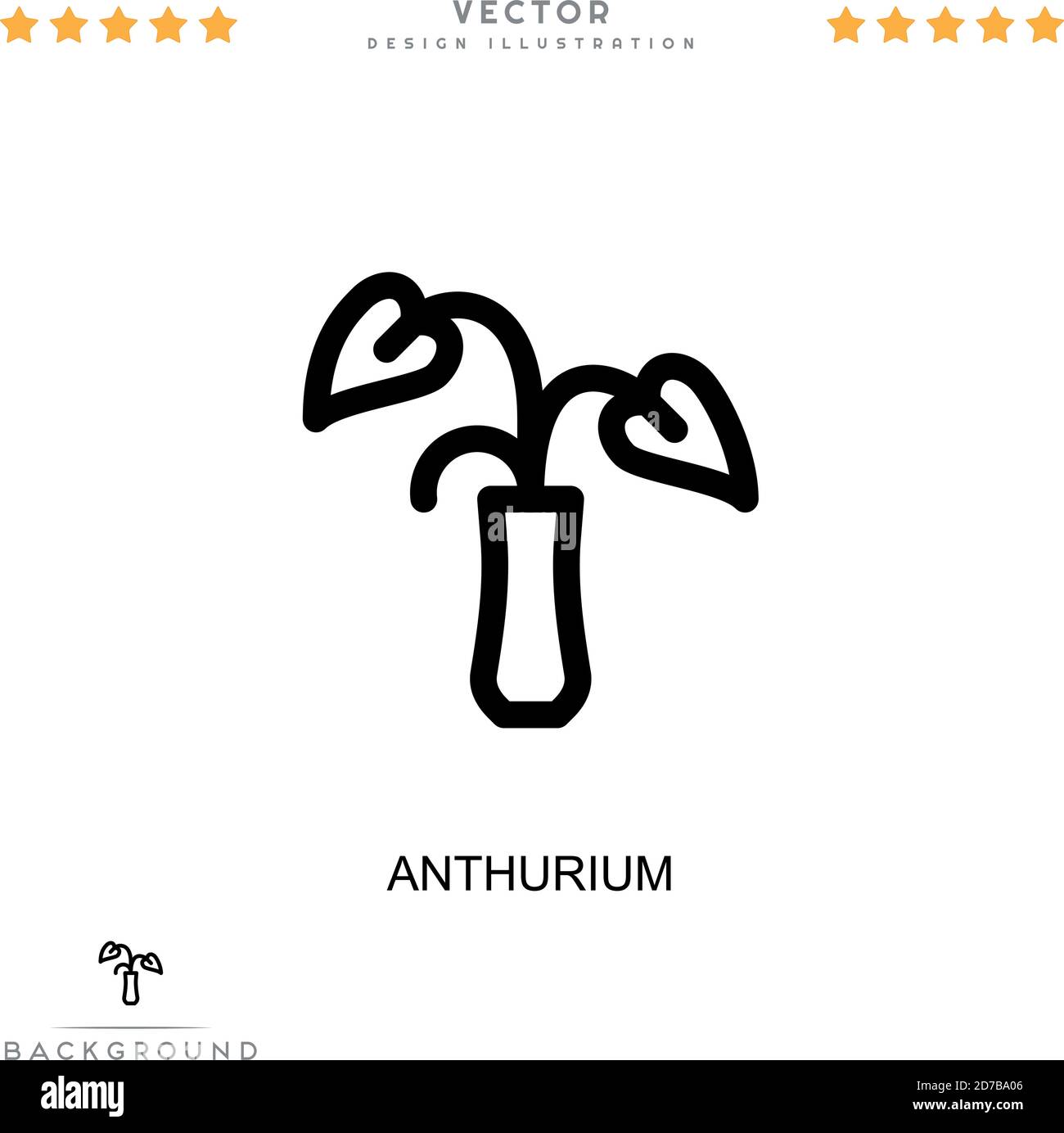 Anthurium icon. Simple element from digital disruption collection. Line ...