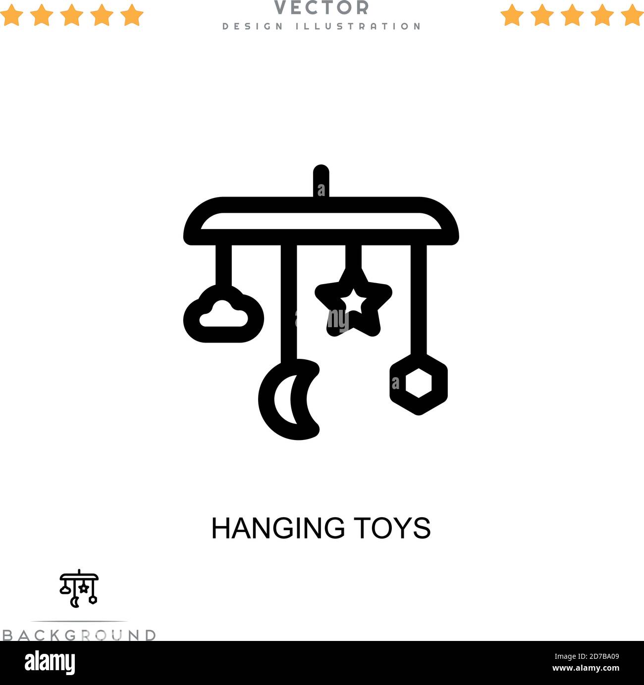 Hanging toys icon. Simple element from digital disruption collection ...