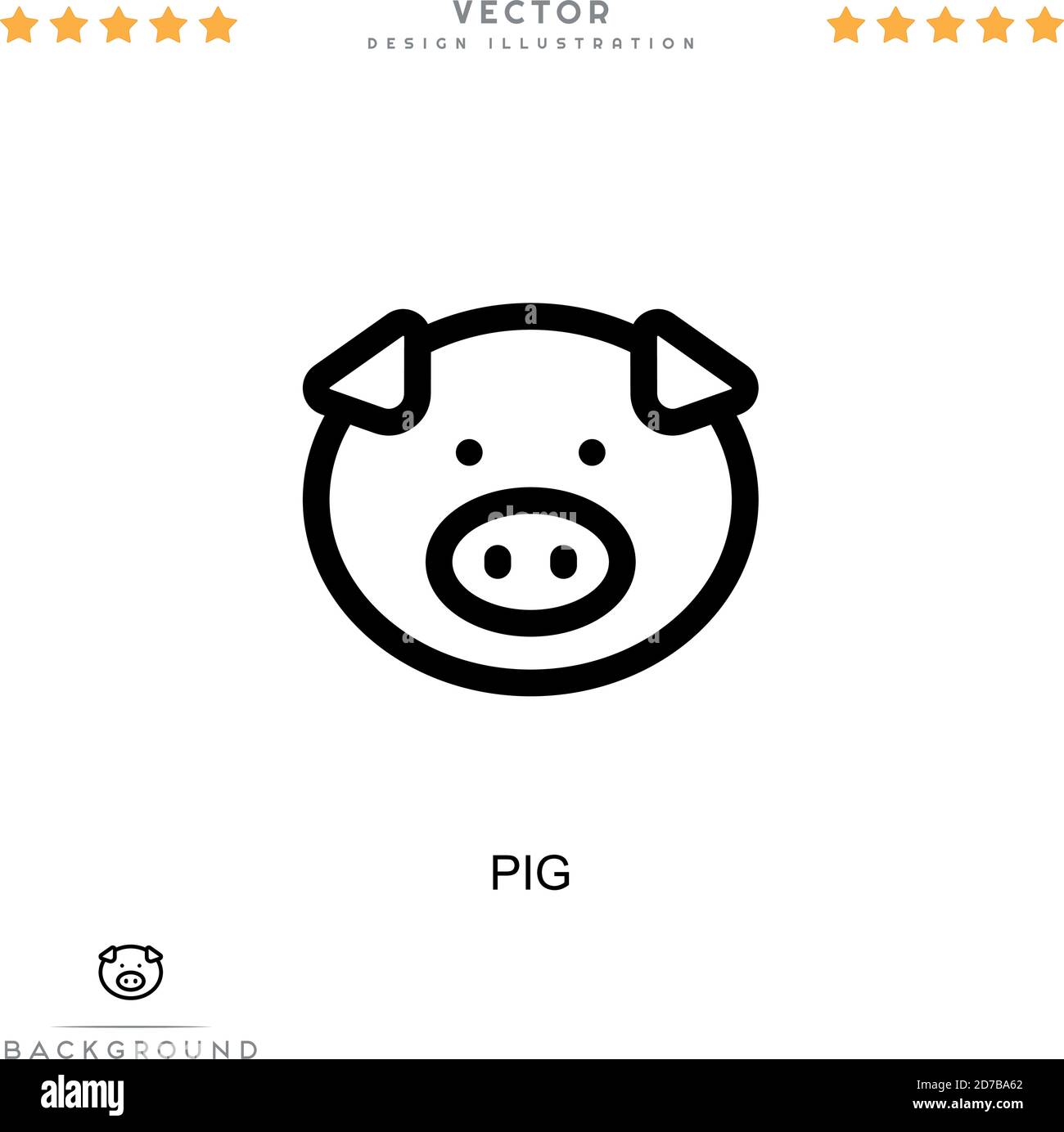 Pig icon. Simple element from digital disruption collection. Line Pig ...