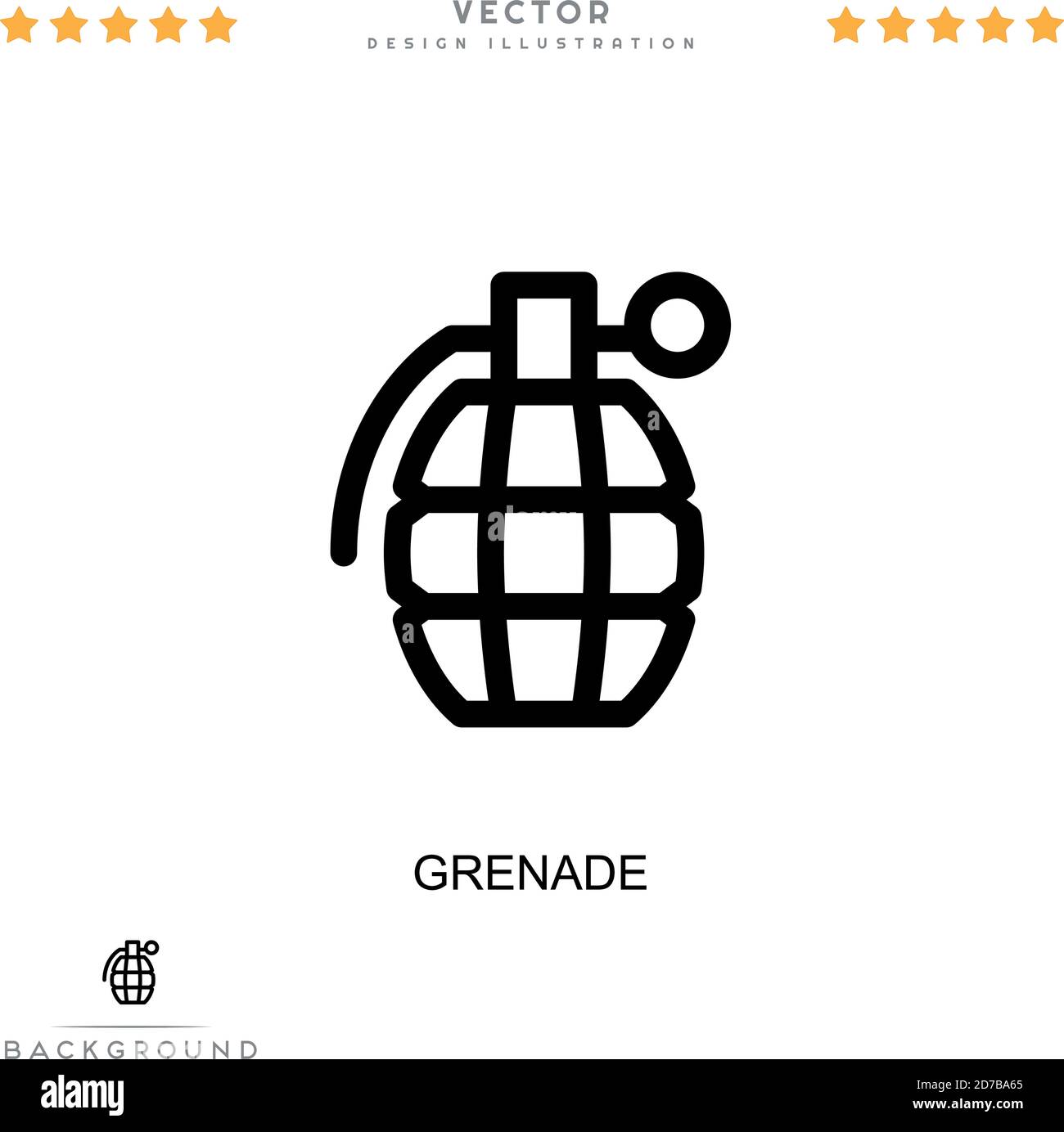 Grenade icon. Simple element from digital disruption collection. Line ...