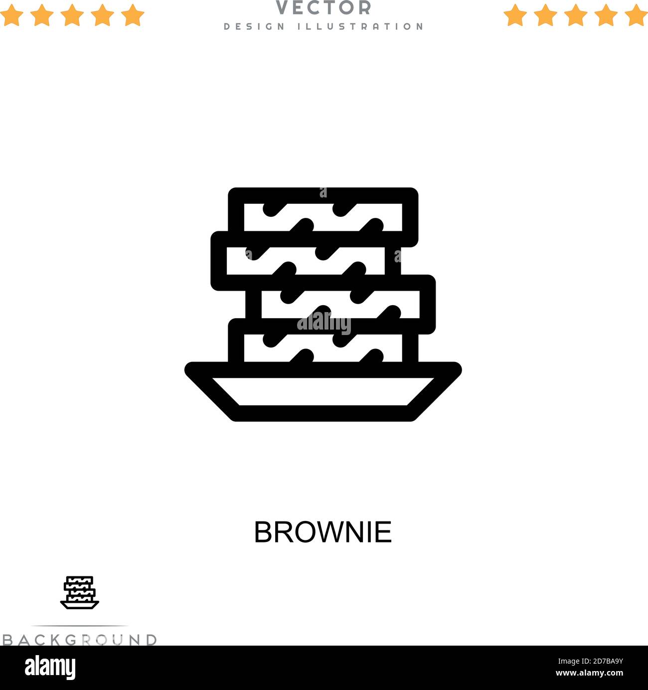 Brownie icon. Simple element from digital disruption collection. Line ...