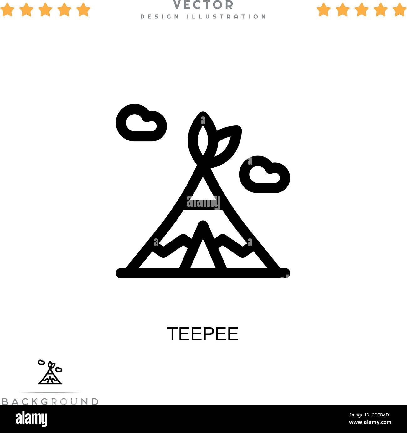 Teepee icon. Simple element from digital disruption collection. Line ...