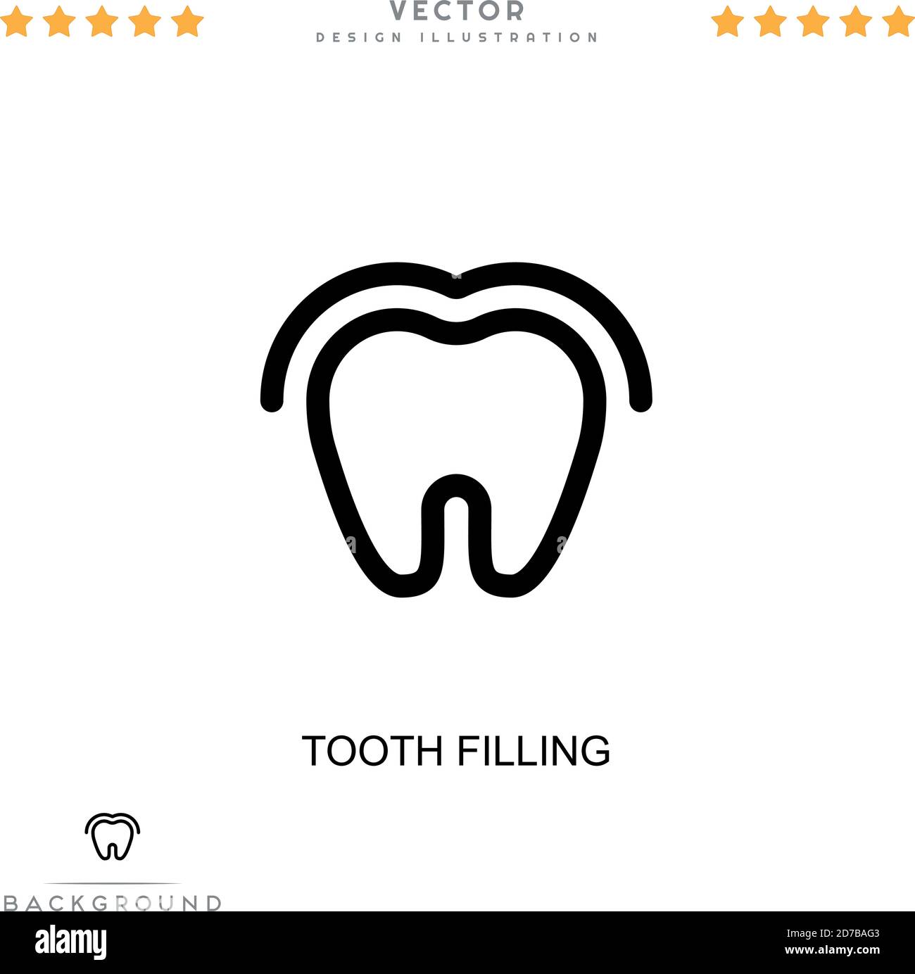 Tooth filling icon. Simple element from digital disruption collection ...
