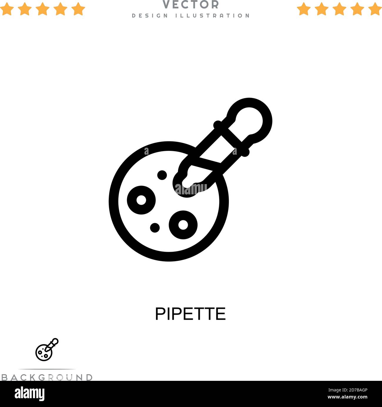 Pipette icon. Simple element from digital disruption collection. Line ...