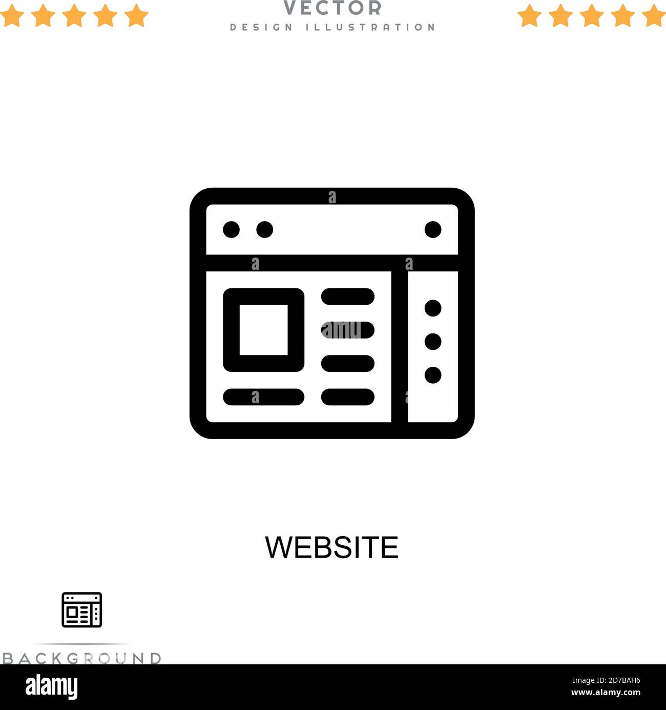 Website icon. Simple element from digital disruption collection. Line ...