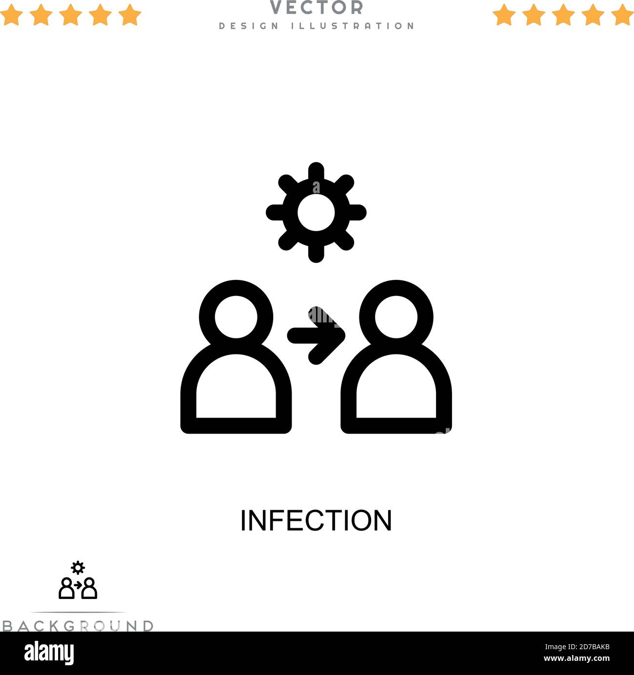 Infection icon. Simple element from digital disruption collection. Line ...