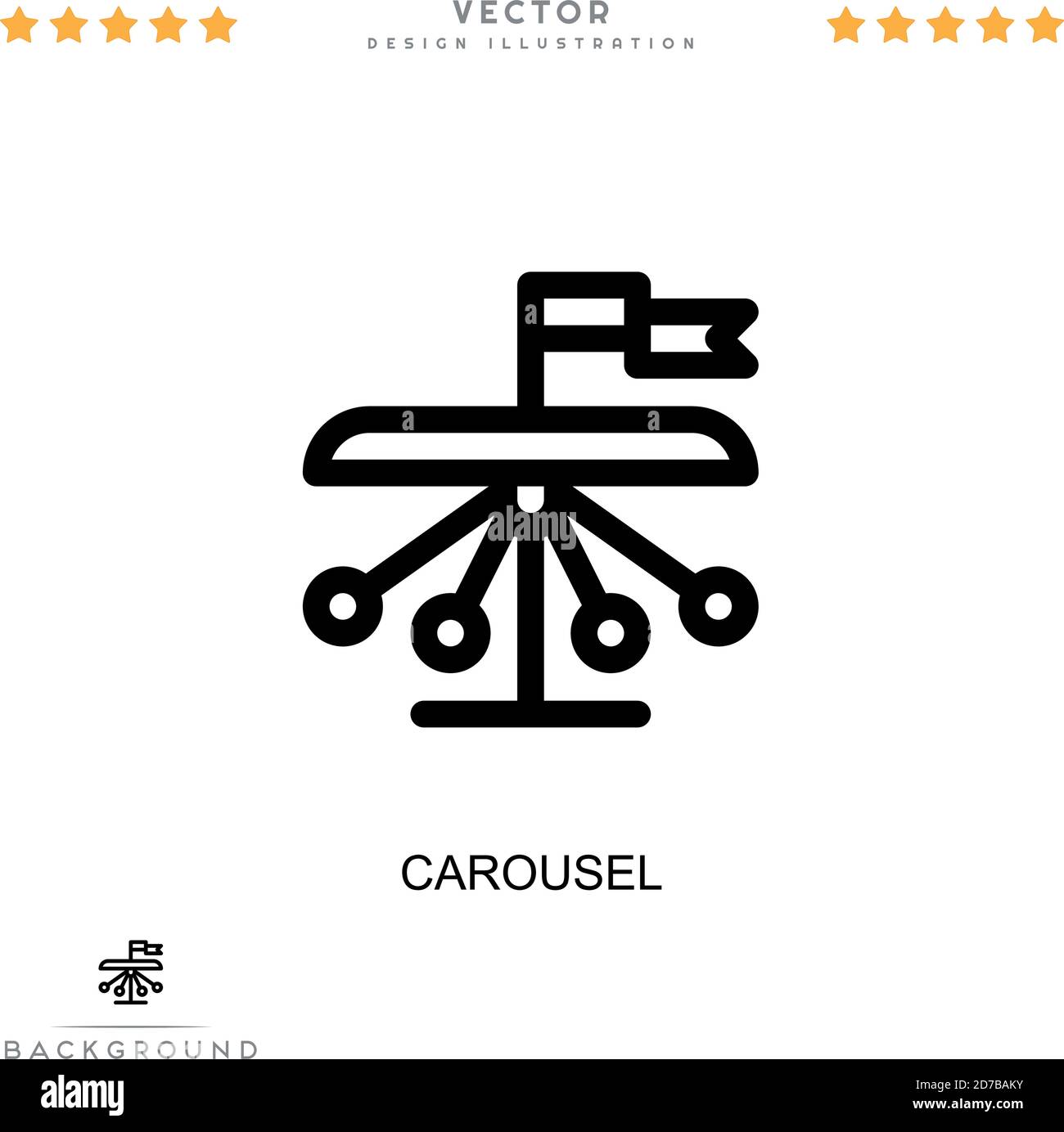 Carousel icon. Simple element from digital disruption collection. Line ...