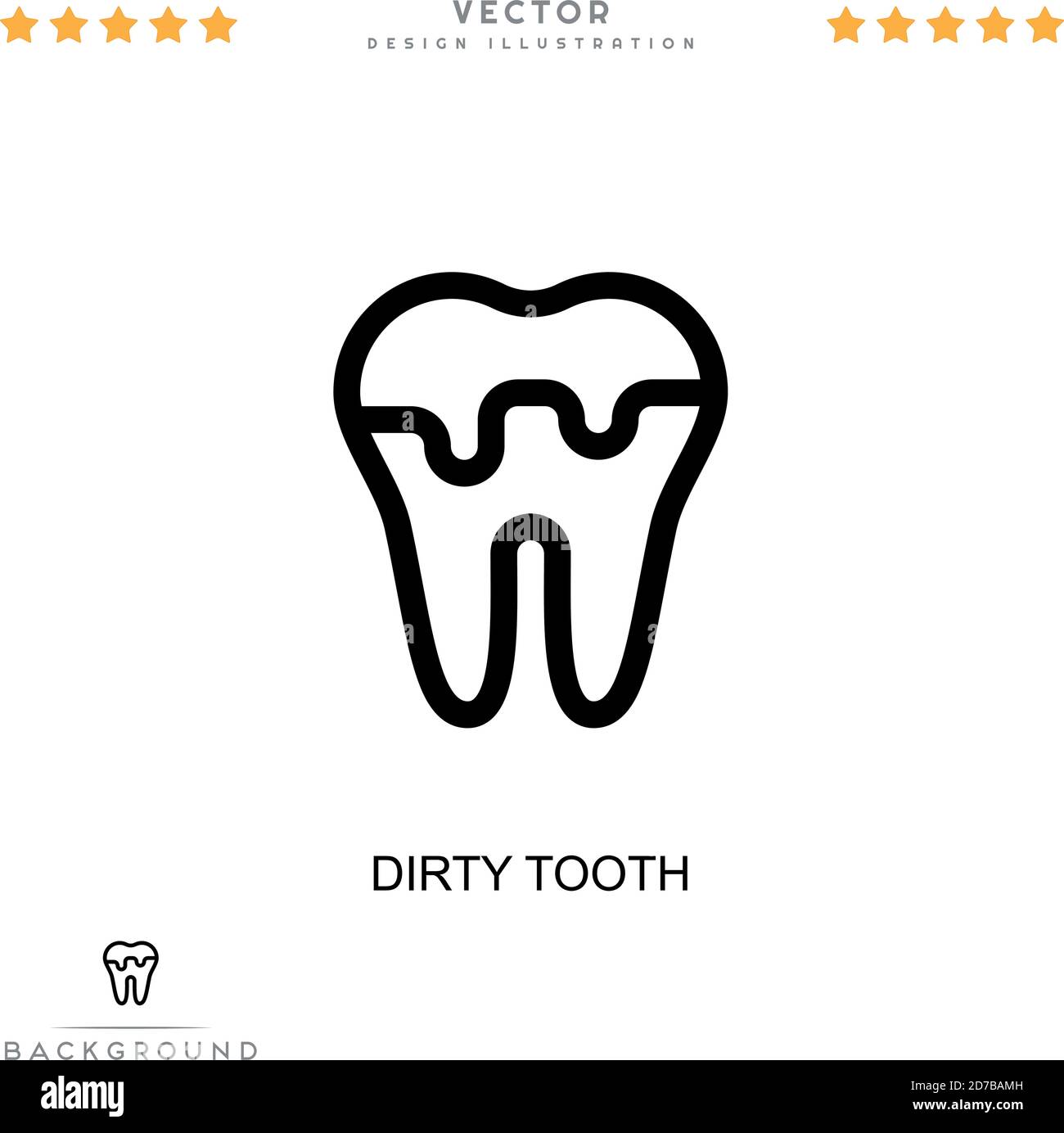Dirty tooth icon. Simple element from digital disruption collection ...