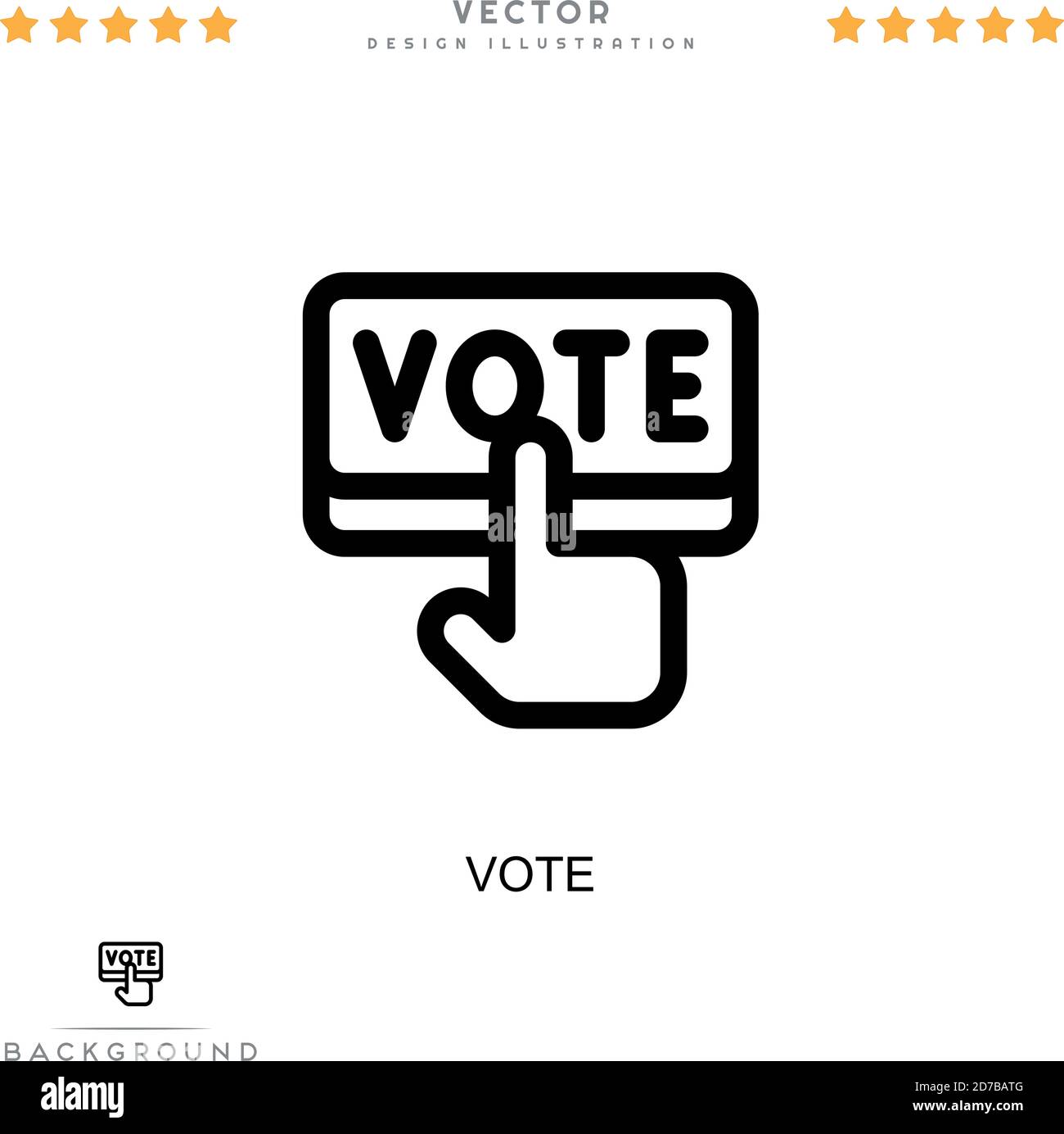 Vote icon. Simple element from digital disruption collection. Line Vote ...