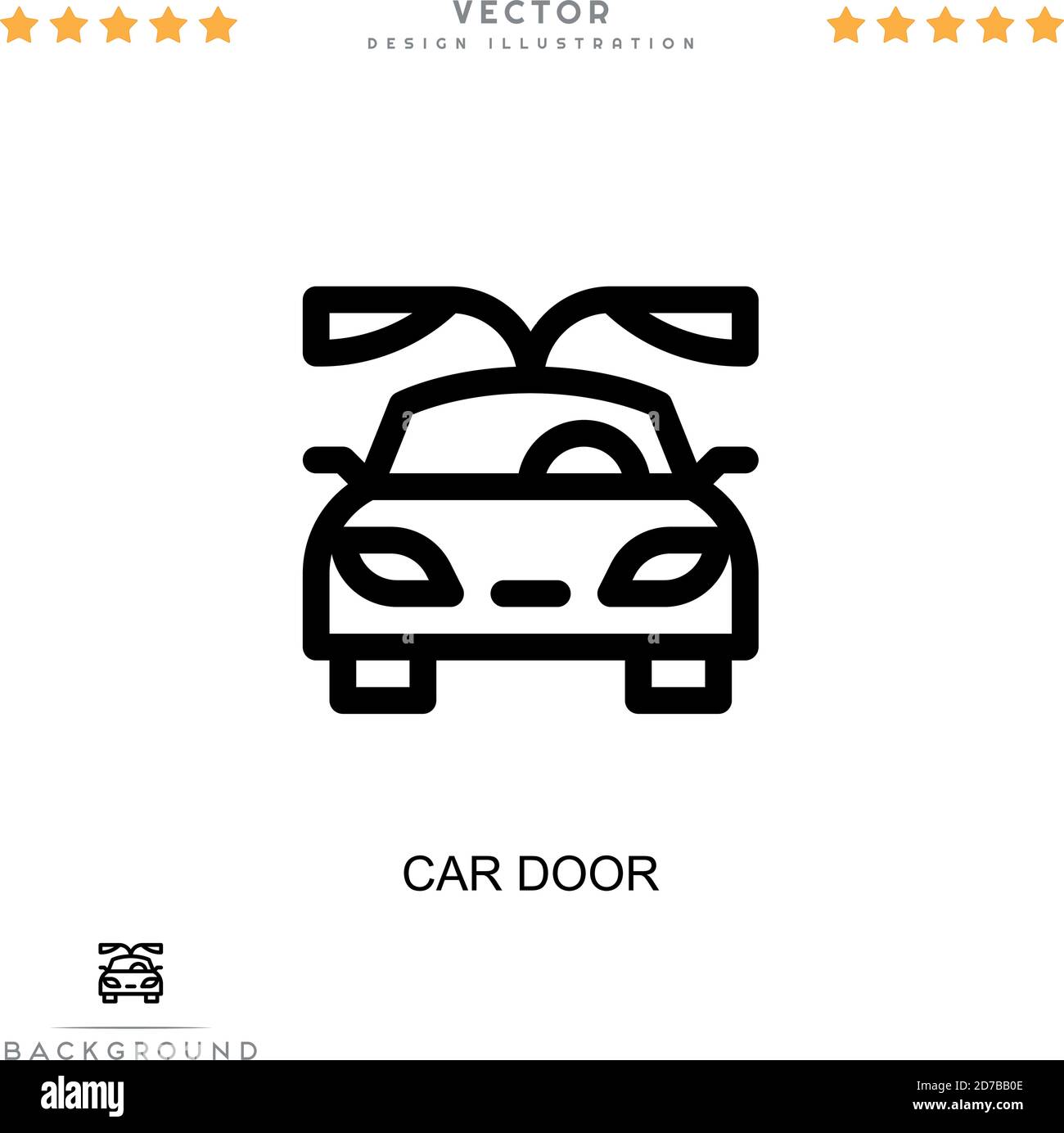 Car door icon. Simple element from digital disruption collection. Line ...
