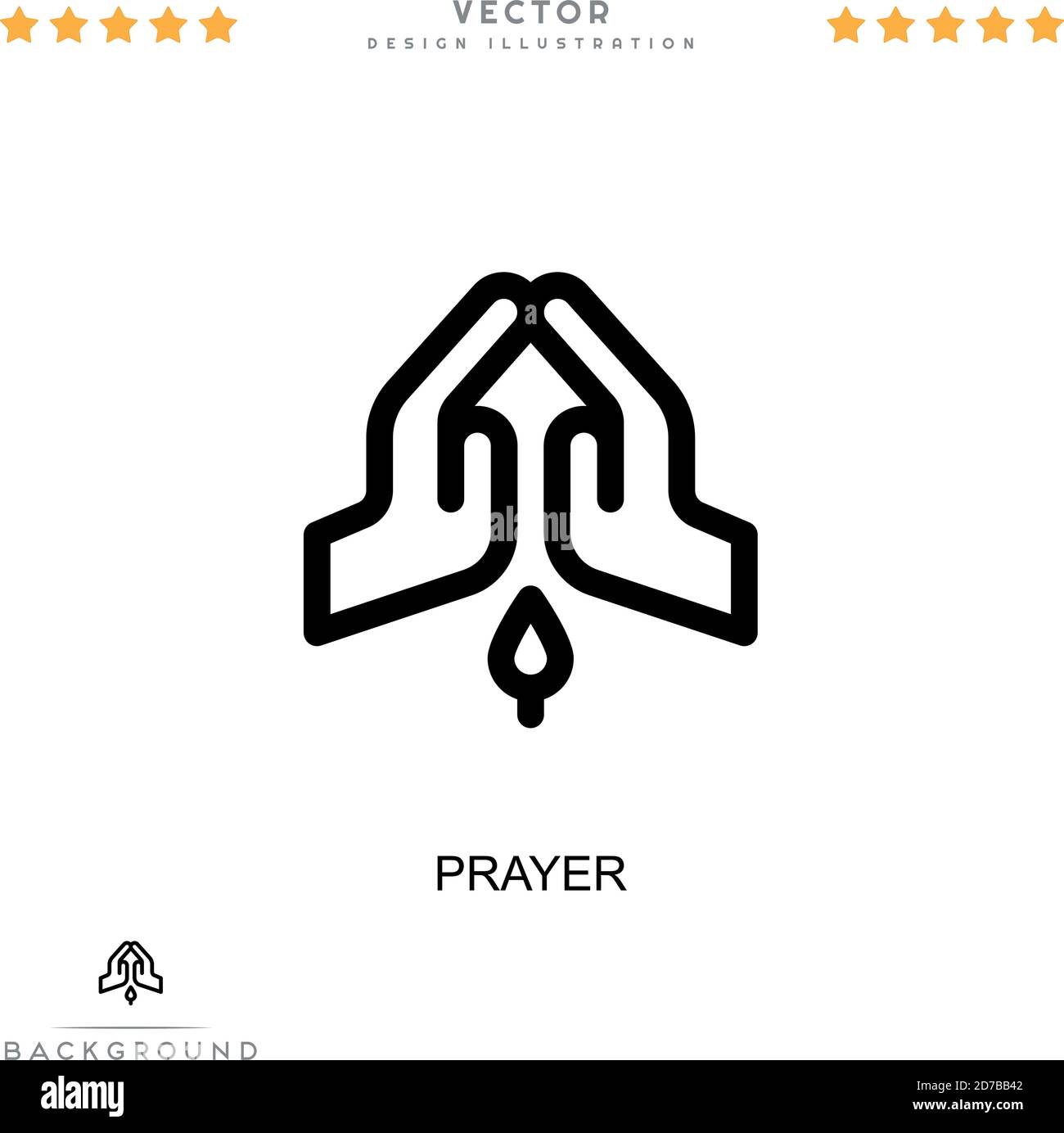 Prayer icon. Simple element from digital disruption collection. Line ...