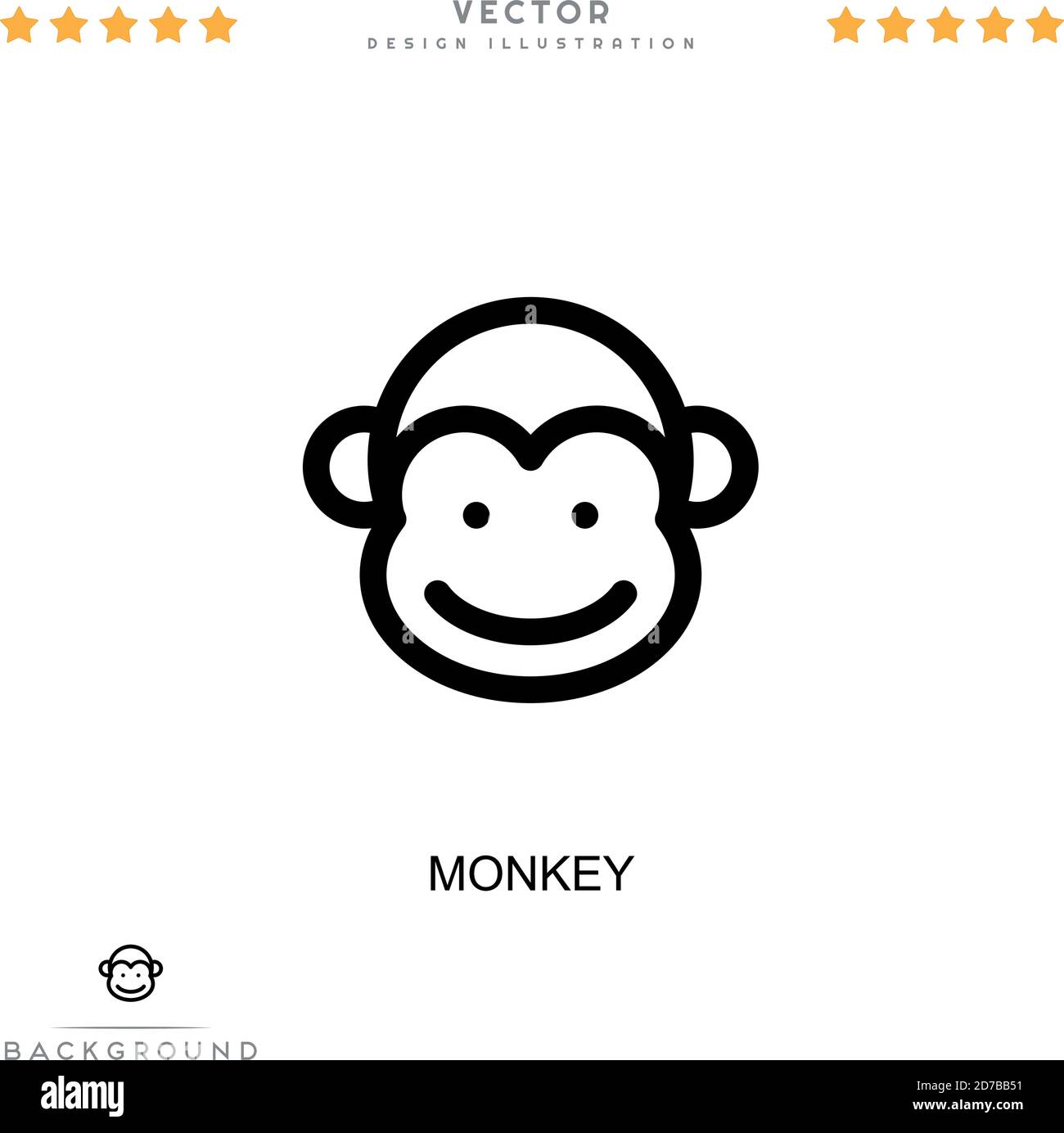 Monkey icon. Simple element from digital disruption collection. Line ...