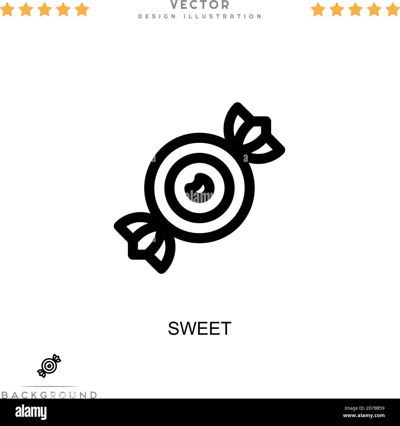 Sweet icon. Simple element from digital disruption collection. Line ...