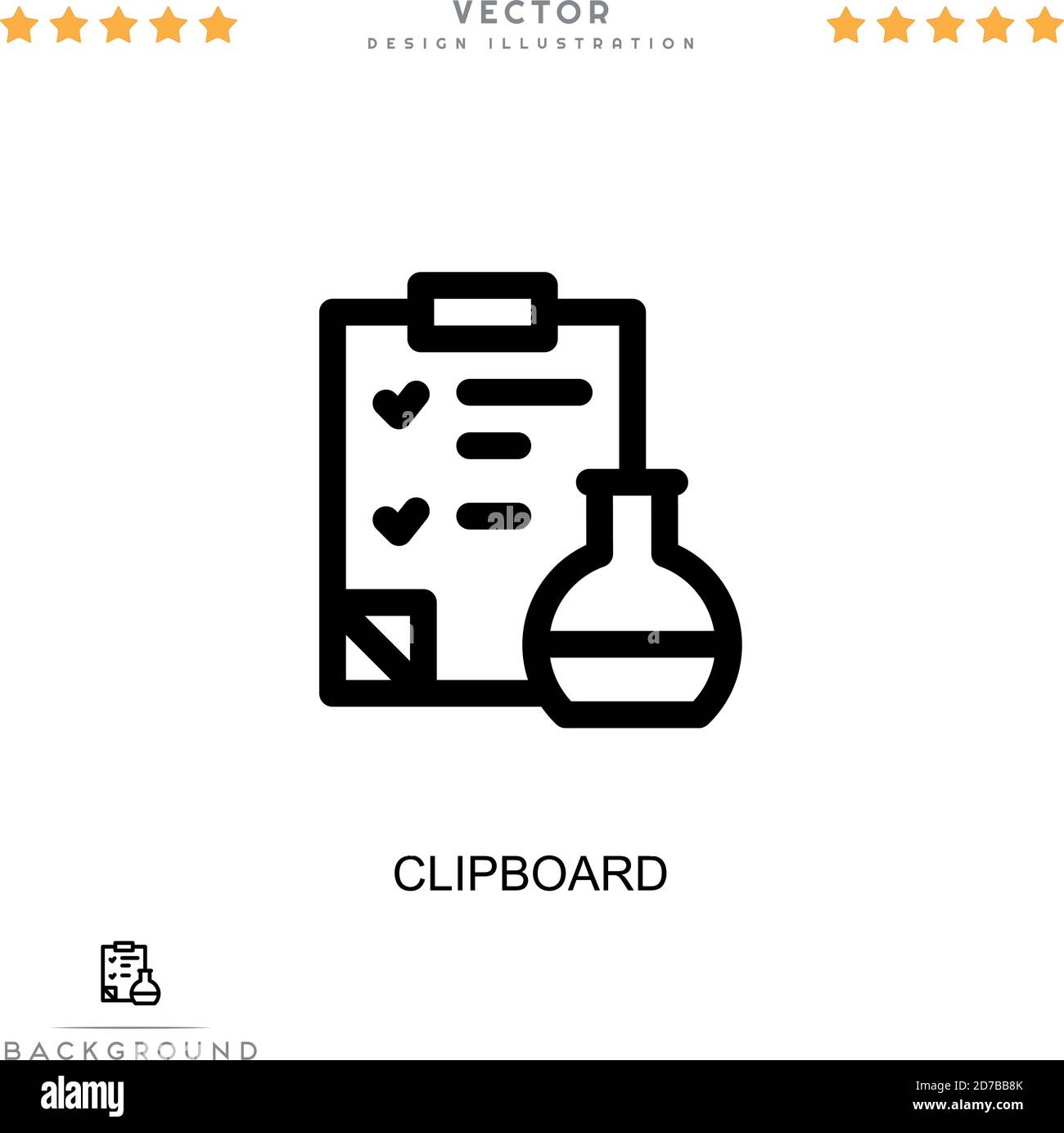 Clipboard icon. Simple element from digital disruption collection. Line ...