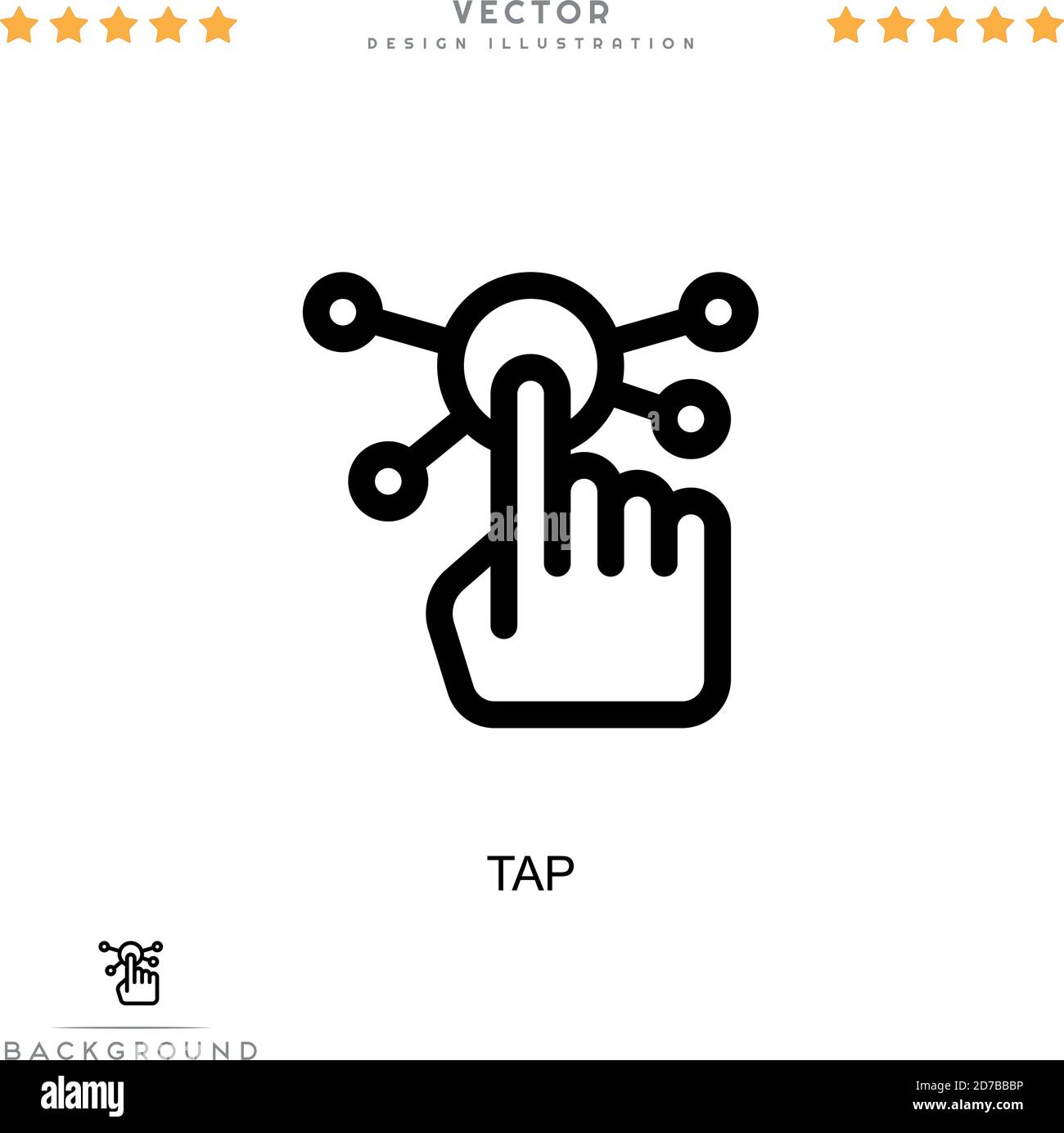 Tap icon. Simple element from digital disruption collection. Line Tap ...