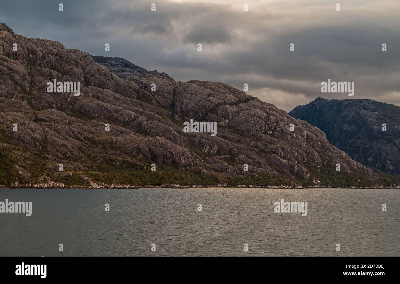Sarmiento Channel, Chile - December 11, 2008: Amalia Glacier and Fjord ...