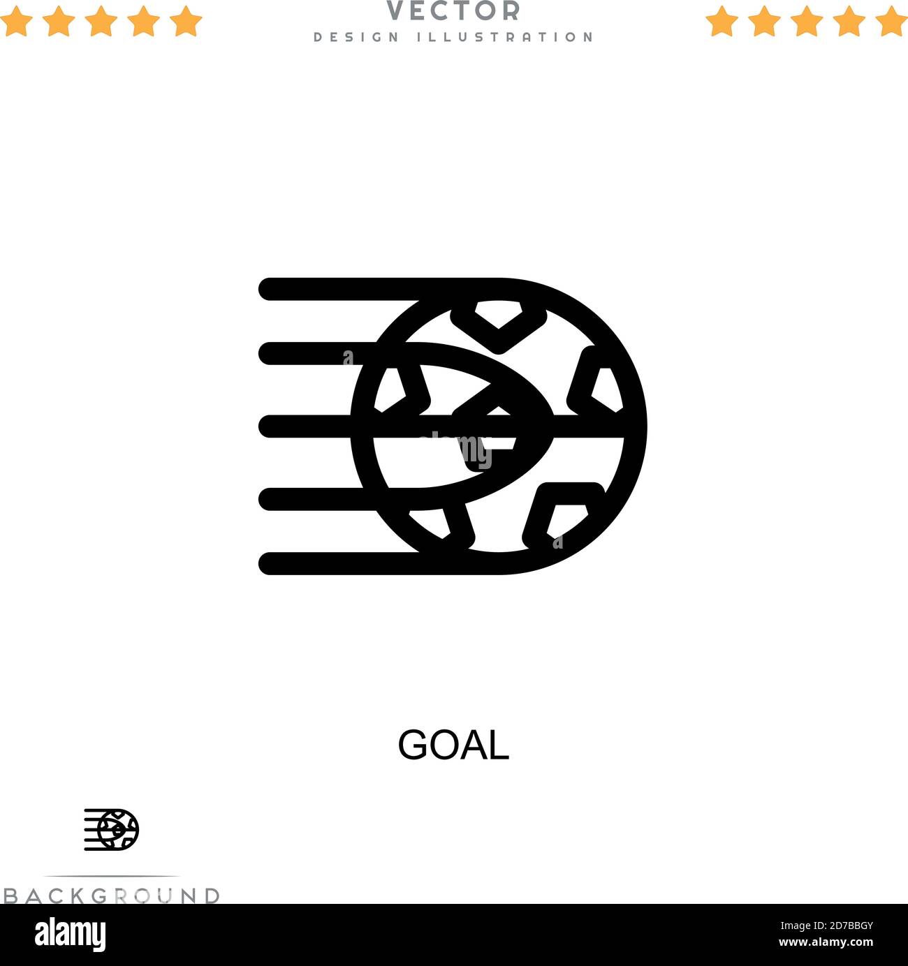Goal icon. Simple element from digital disruption collection. Line Goal ...