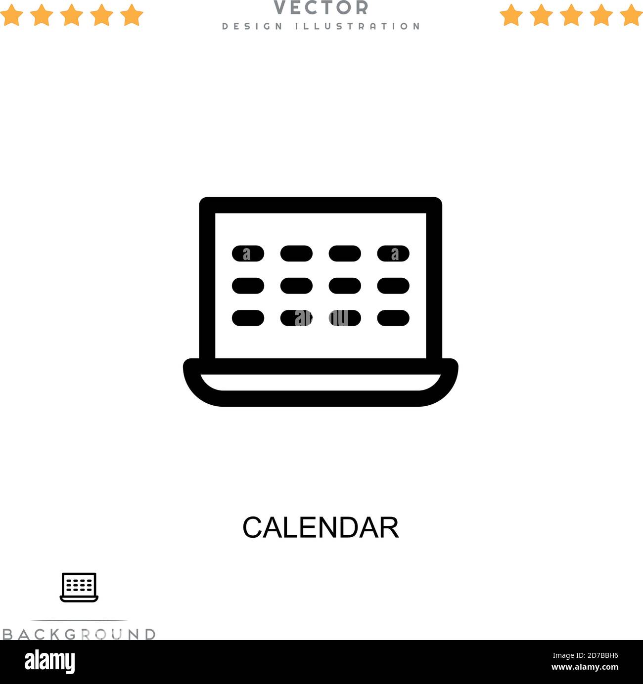 Calendar icon. Simple element from digital disruption collection. Line ...