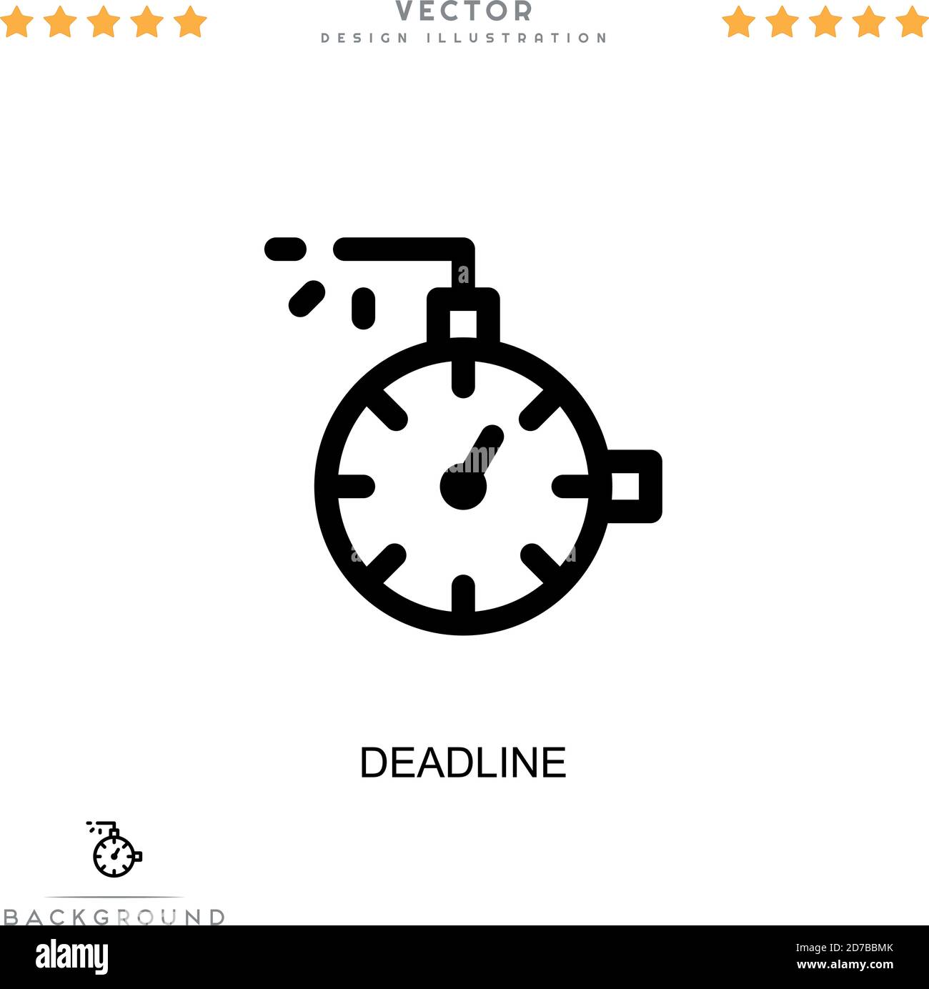 Deadline icon. Simple element from digital disruption collection. Line ...