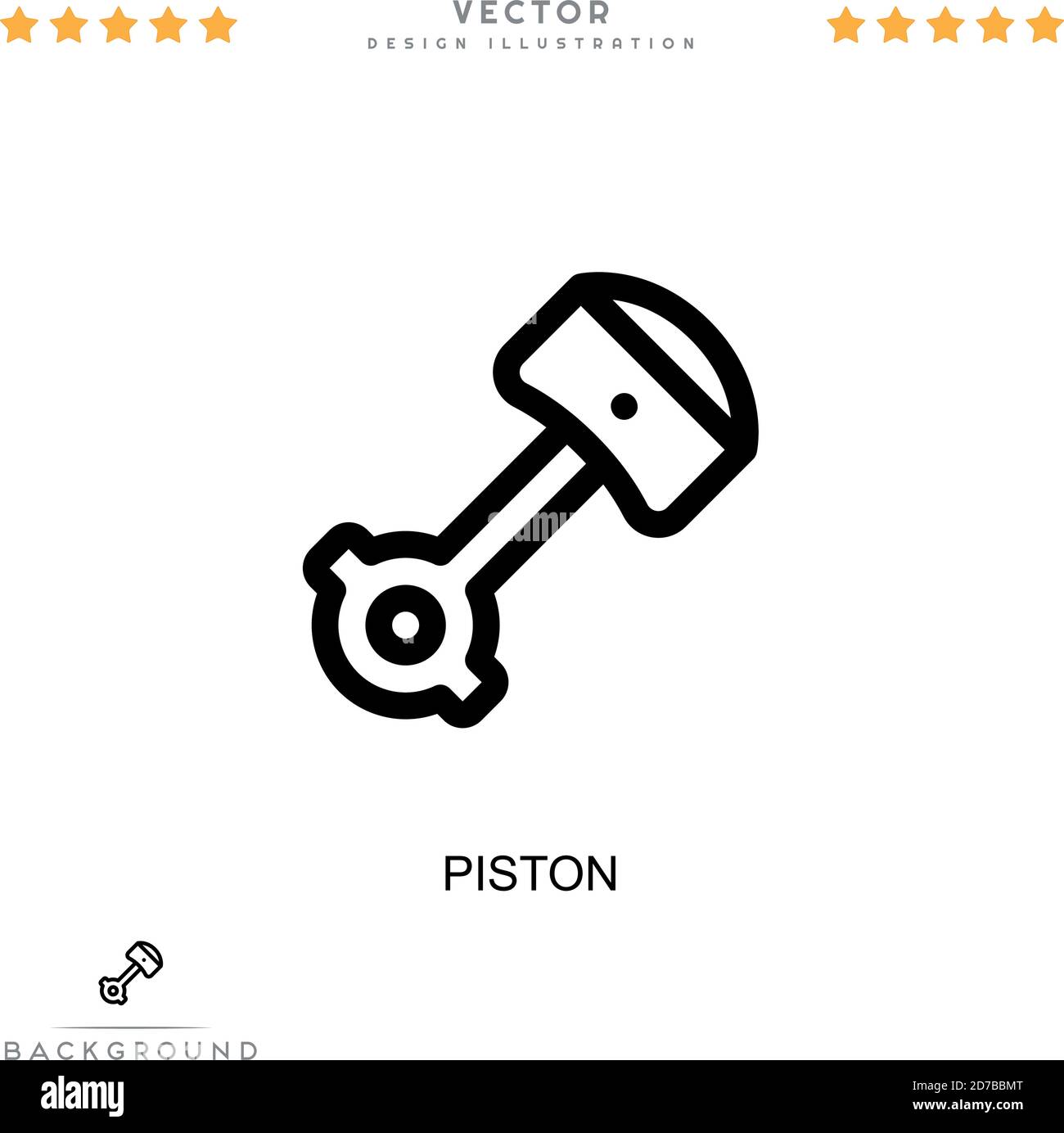 Piston icon. Simple element from digital disruption collection. Line ...