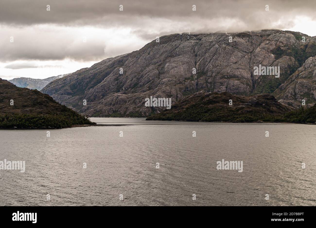 Sarmiento Channel, Chile - December 11, 2008: Amalia Glacier and Fjord ...