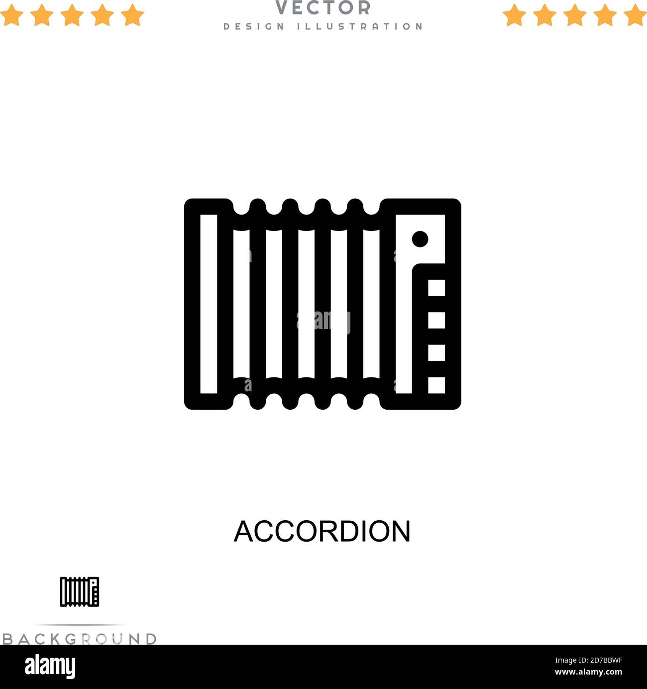 Accordion icon. Simple element from digital disruption collection. Line ...