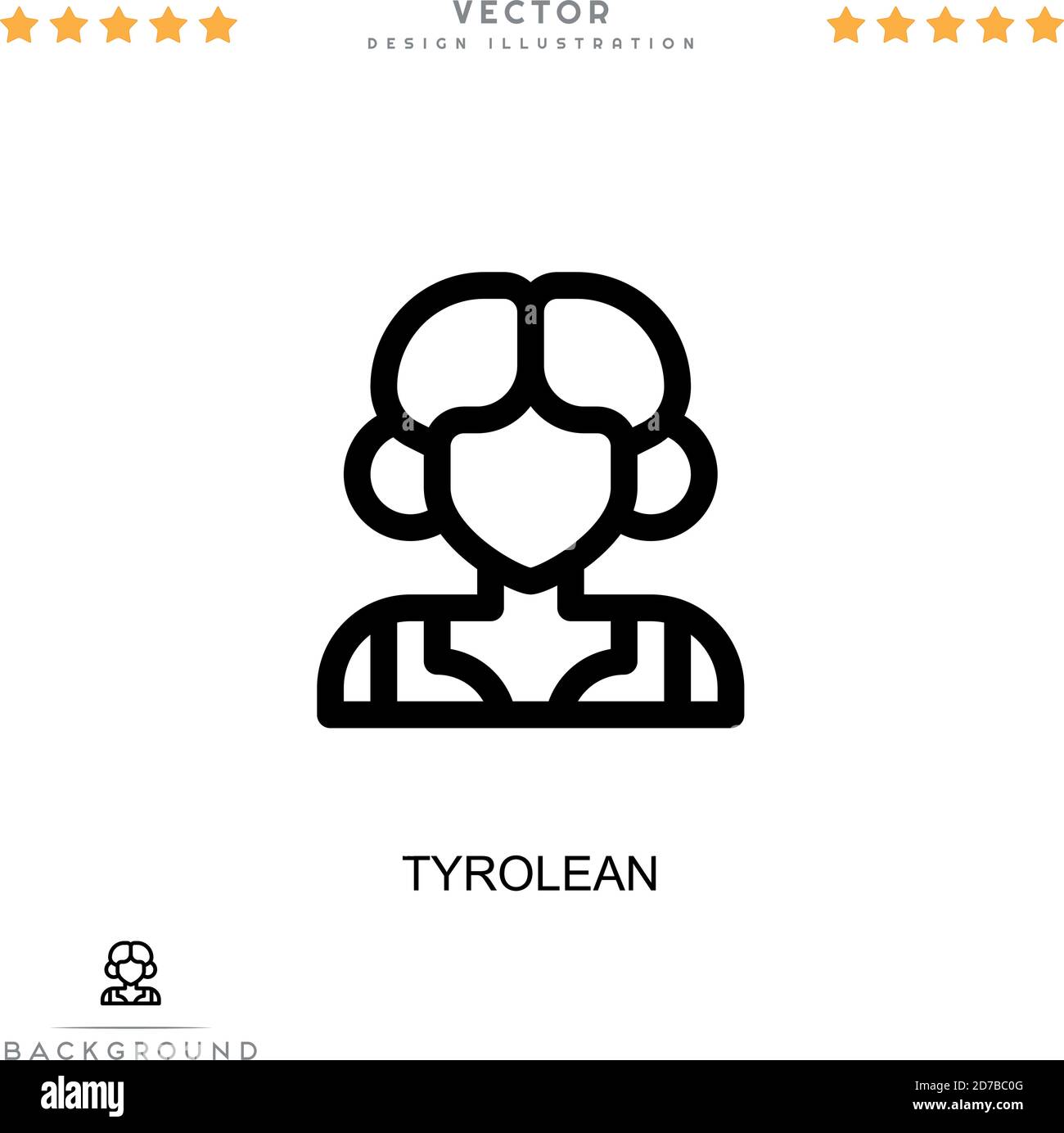 Tyrolean icon. Simple element from digital disruption collection. Line ...